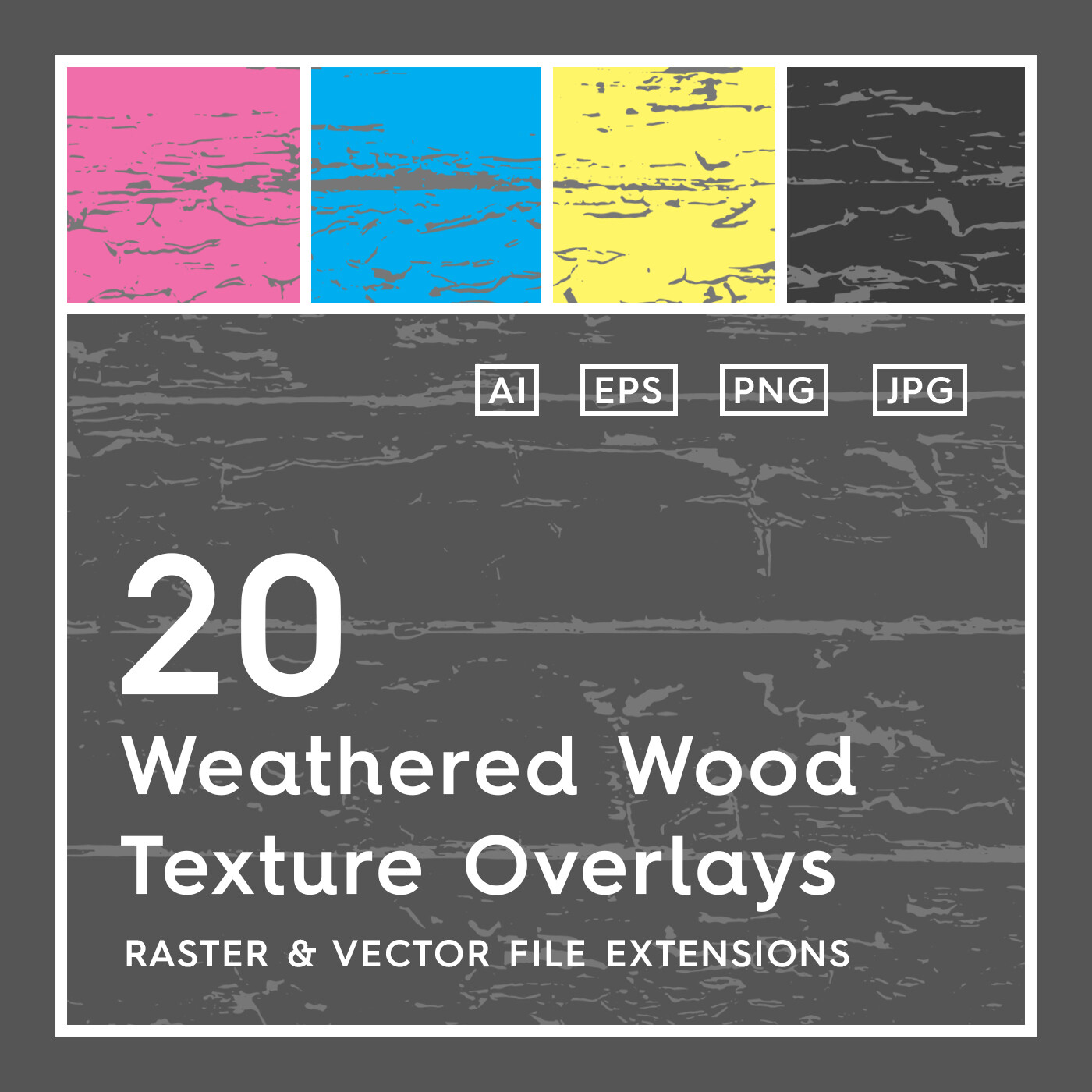 ArtStation - 20 Weathered Wood Texture Overlays