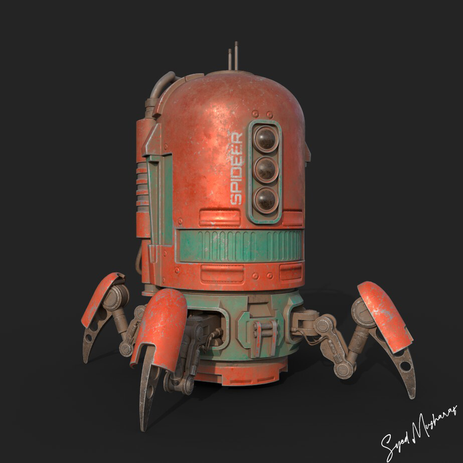 ArtStation - Spider Bot - Substance Painter