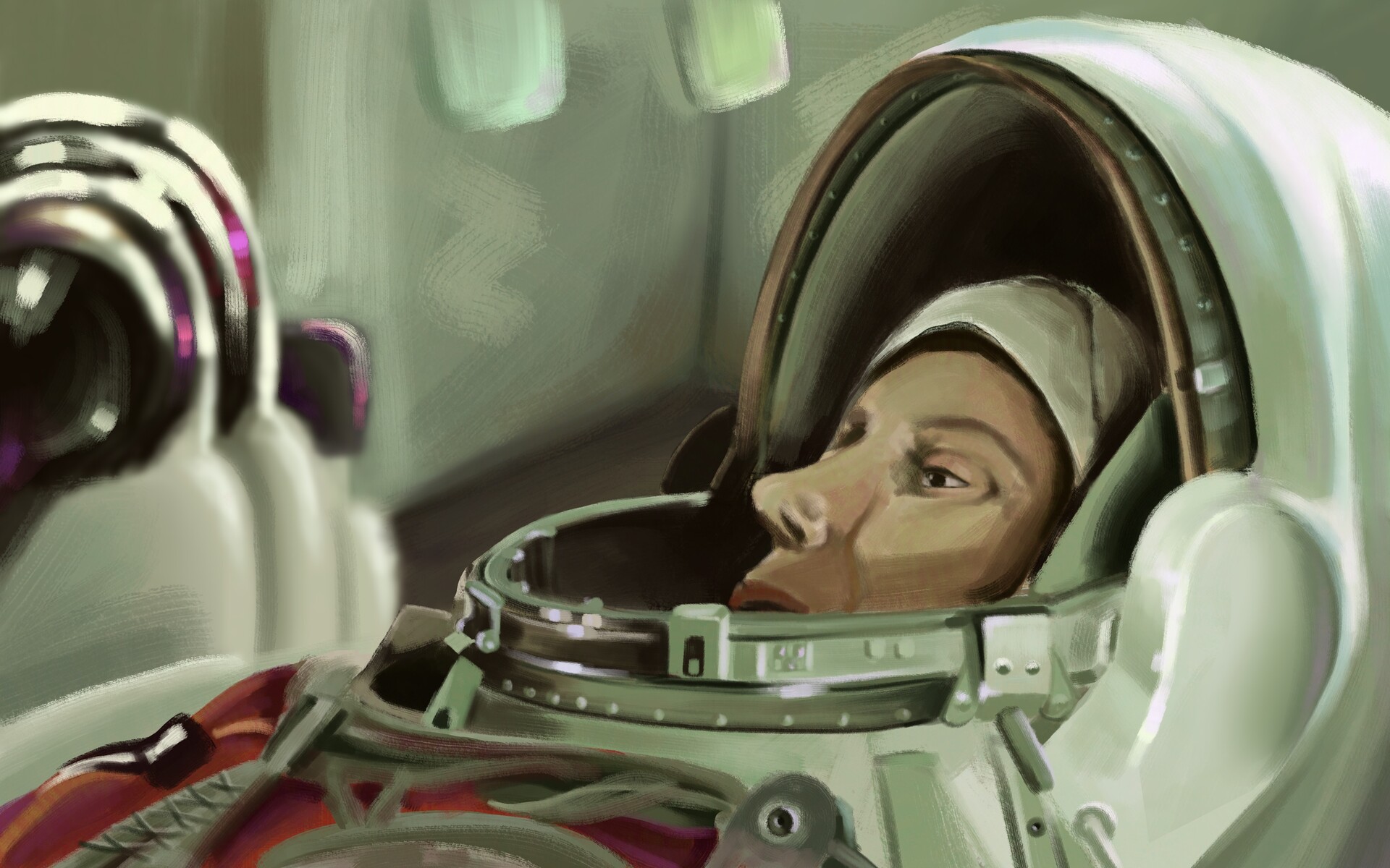 ArtStation - 2.5h Quick painting practice, Valentina Tereshkova