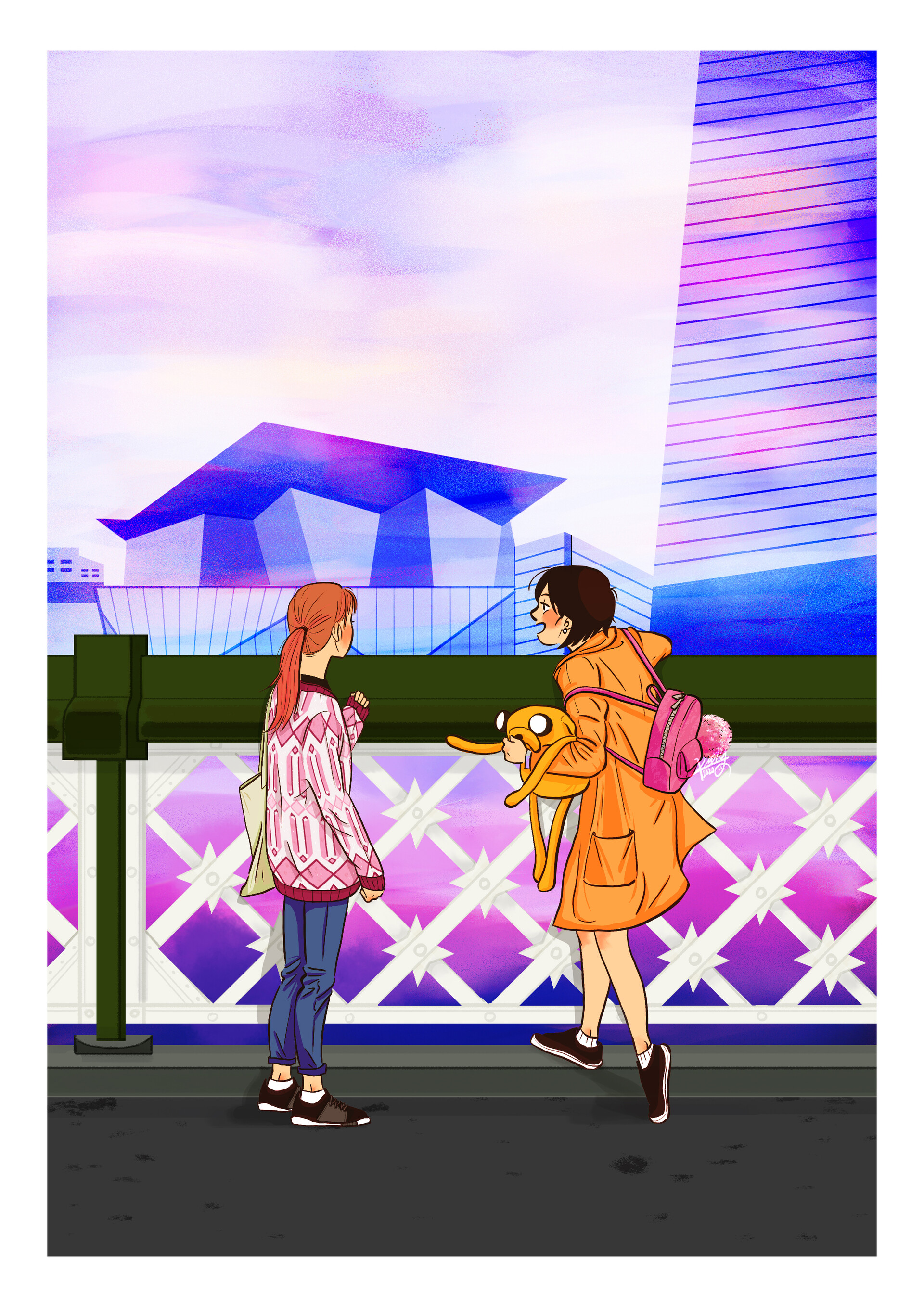 ArtStation - Friends on the Bridge