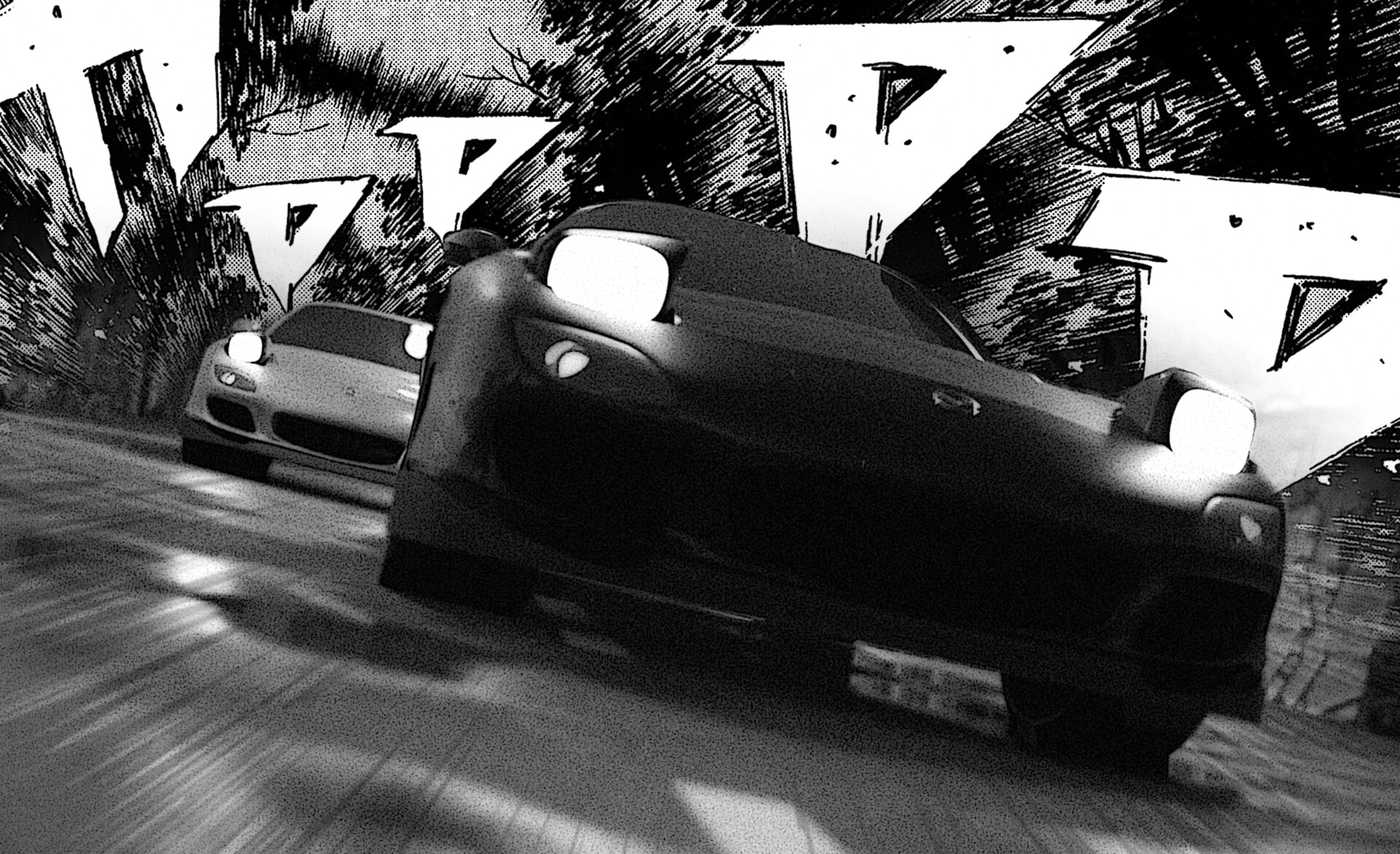 ArtStation - Initial-D Inspired Mazda RX-7 Artwork