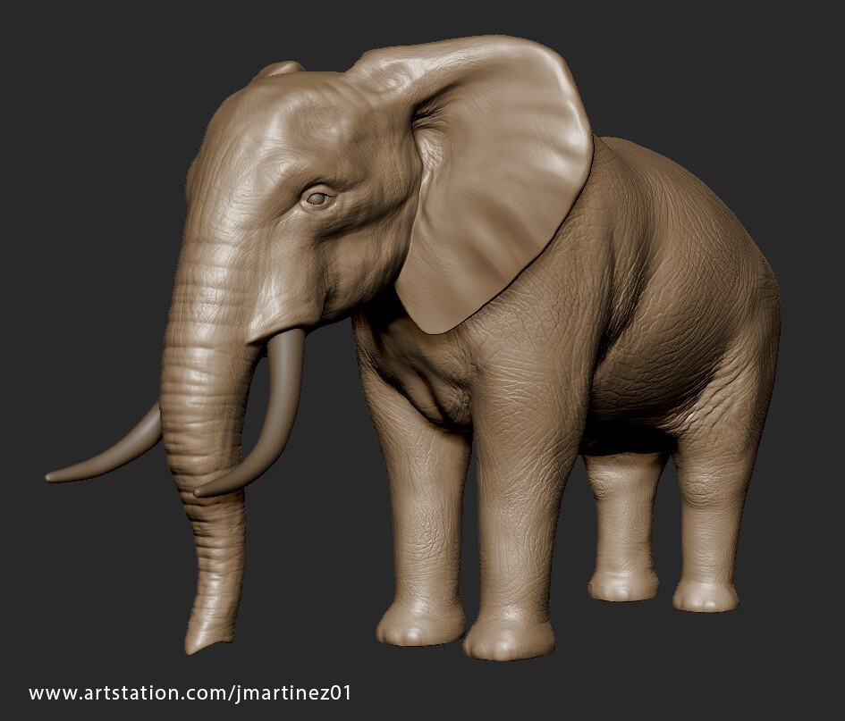 ArtStation - Elephant Sculpt