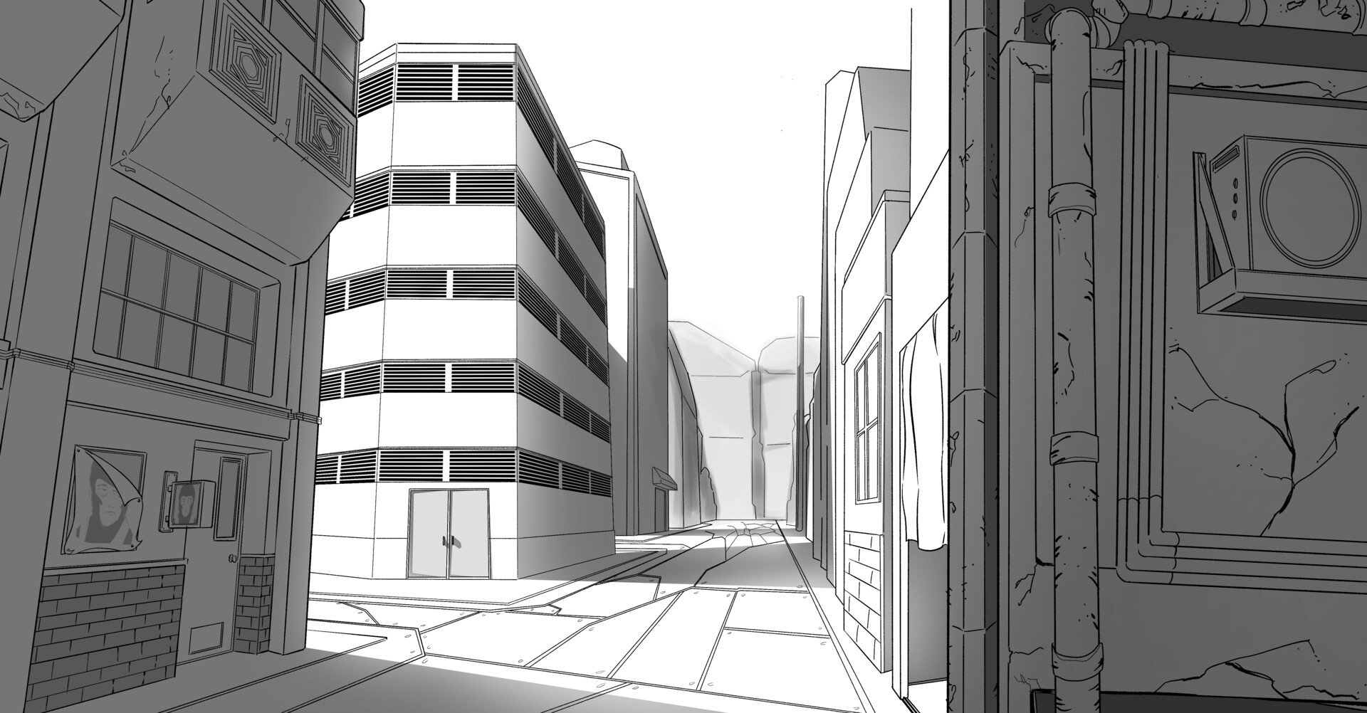 ArtStation - background drawing