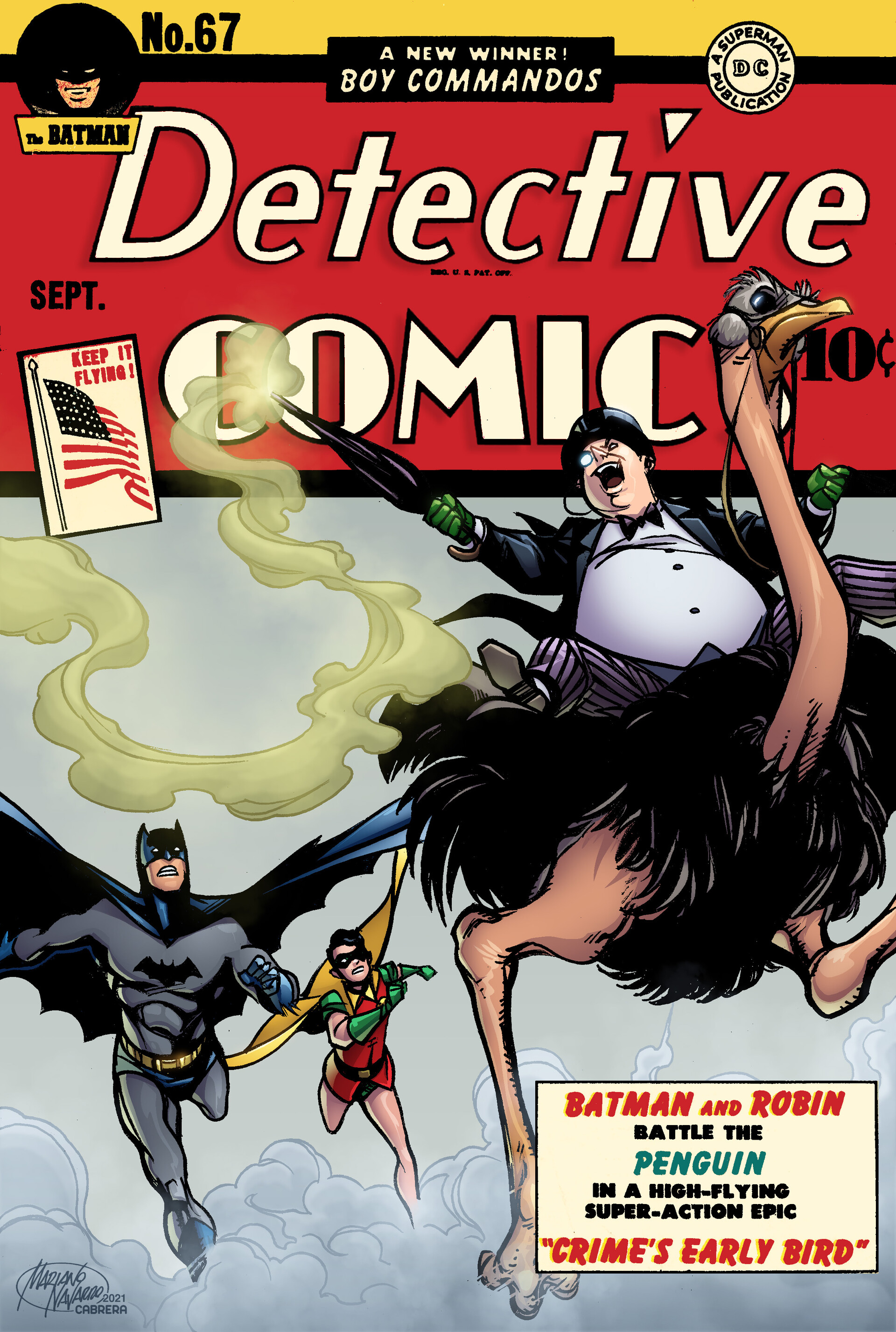 Hernan Cabrera - The Penguin anniversary - comic cover remake