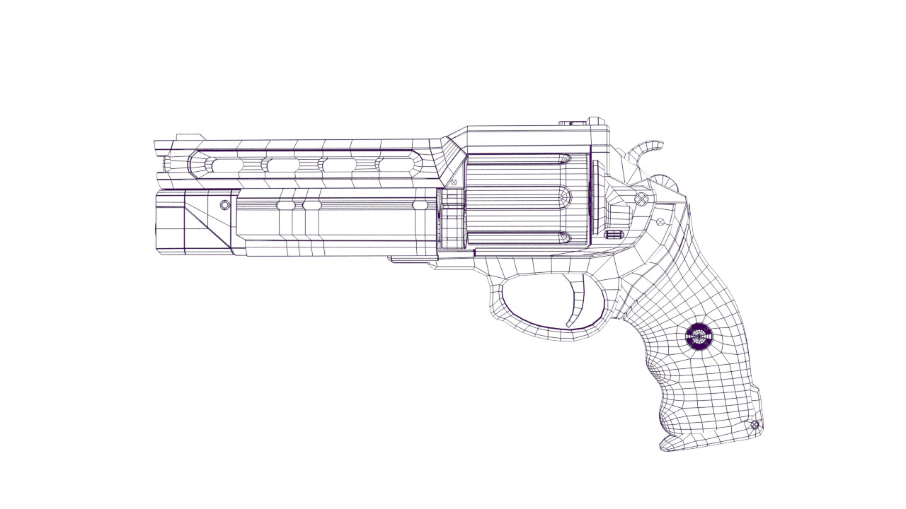 Joey Chin Chi Wai - 3D Gun Model (Destiny Hand Canon)