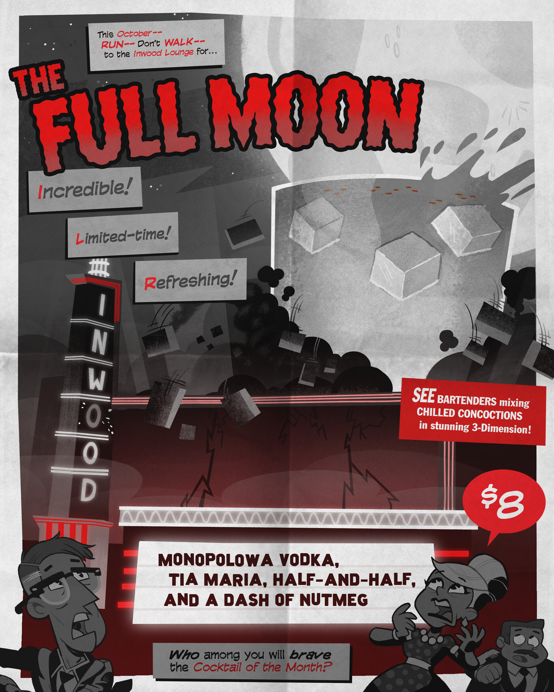 ArtStation - Full Moon Cocktail Promo Poster