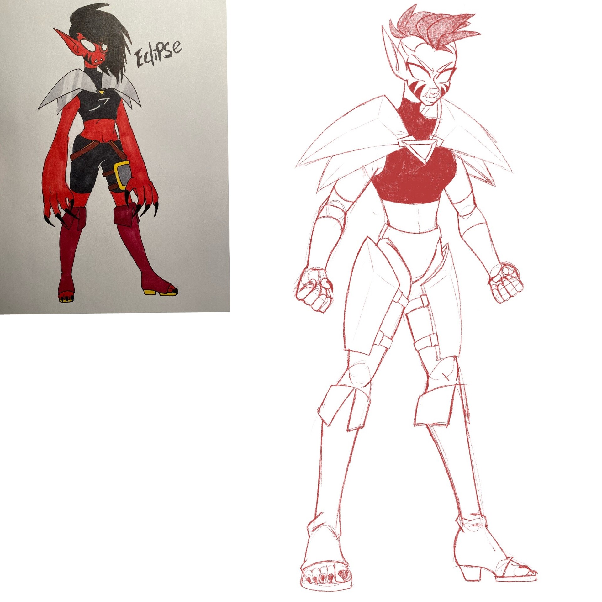 Taylor Marcy - Original character rough sketches #1