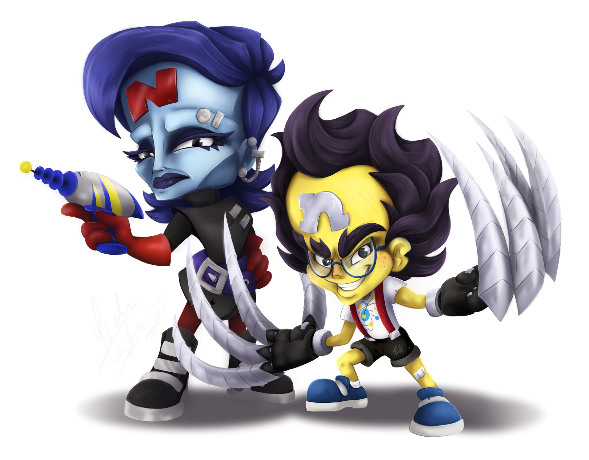 ArtStation - Alternative Dimention - Nina and Neo Cortex