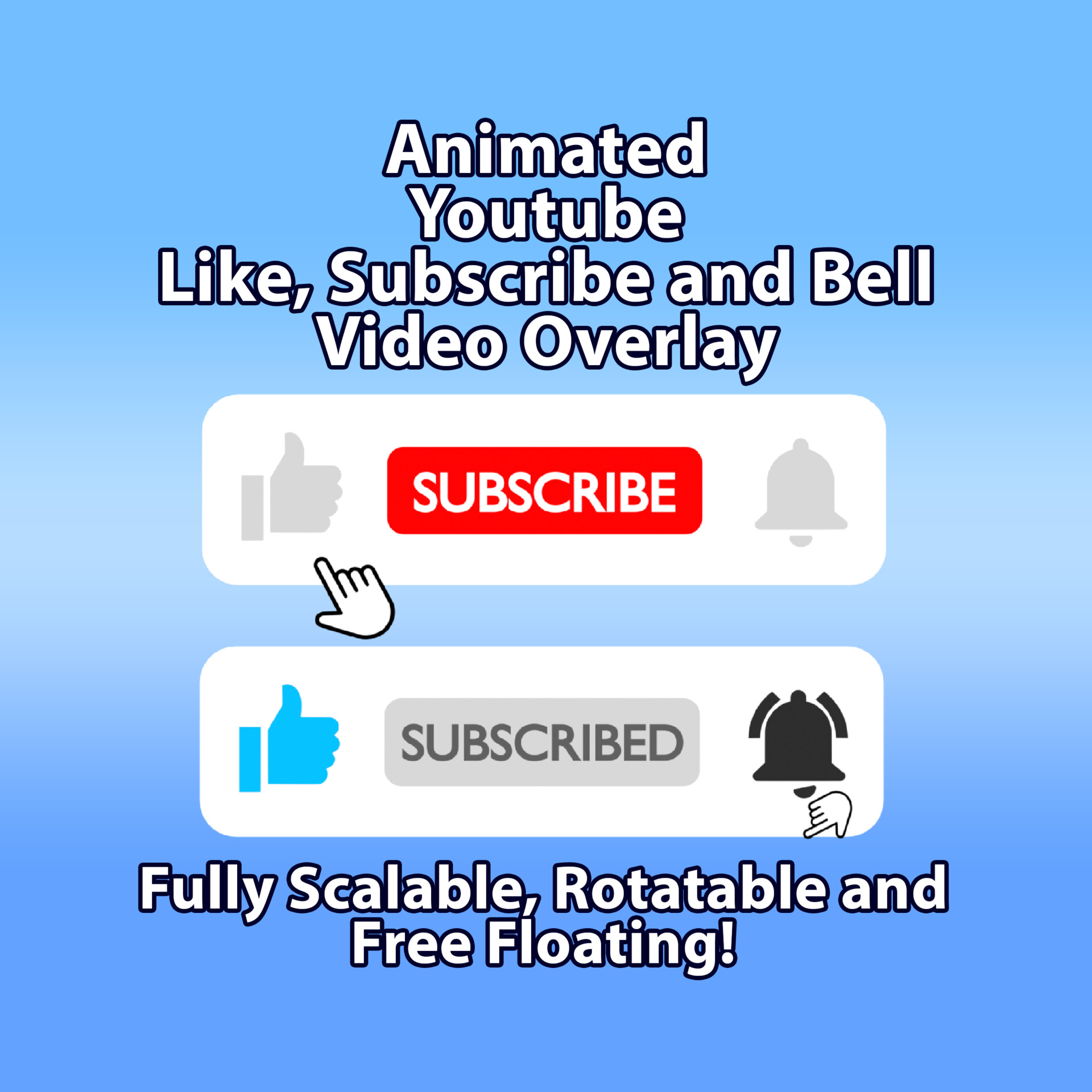 ArtStation - Animated YouTube Like and Subscribe Overlay