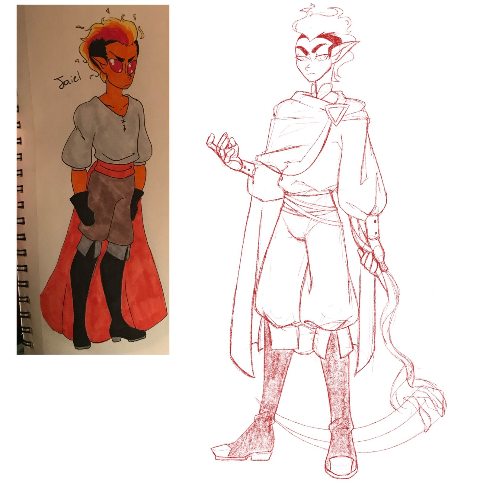 Taylor Marcy - Original character rough sketches #2