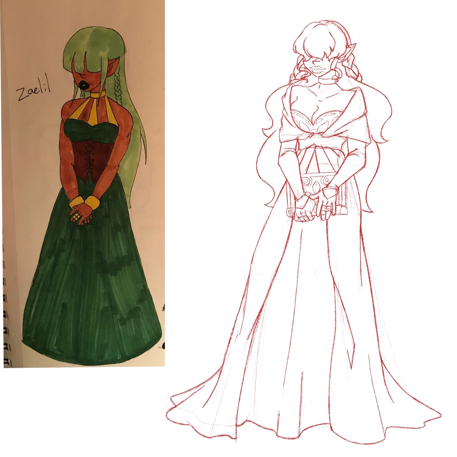 Taylor Marcy - Original character rough sketches #2