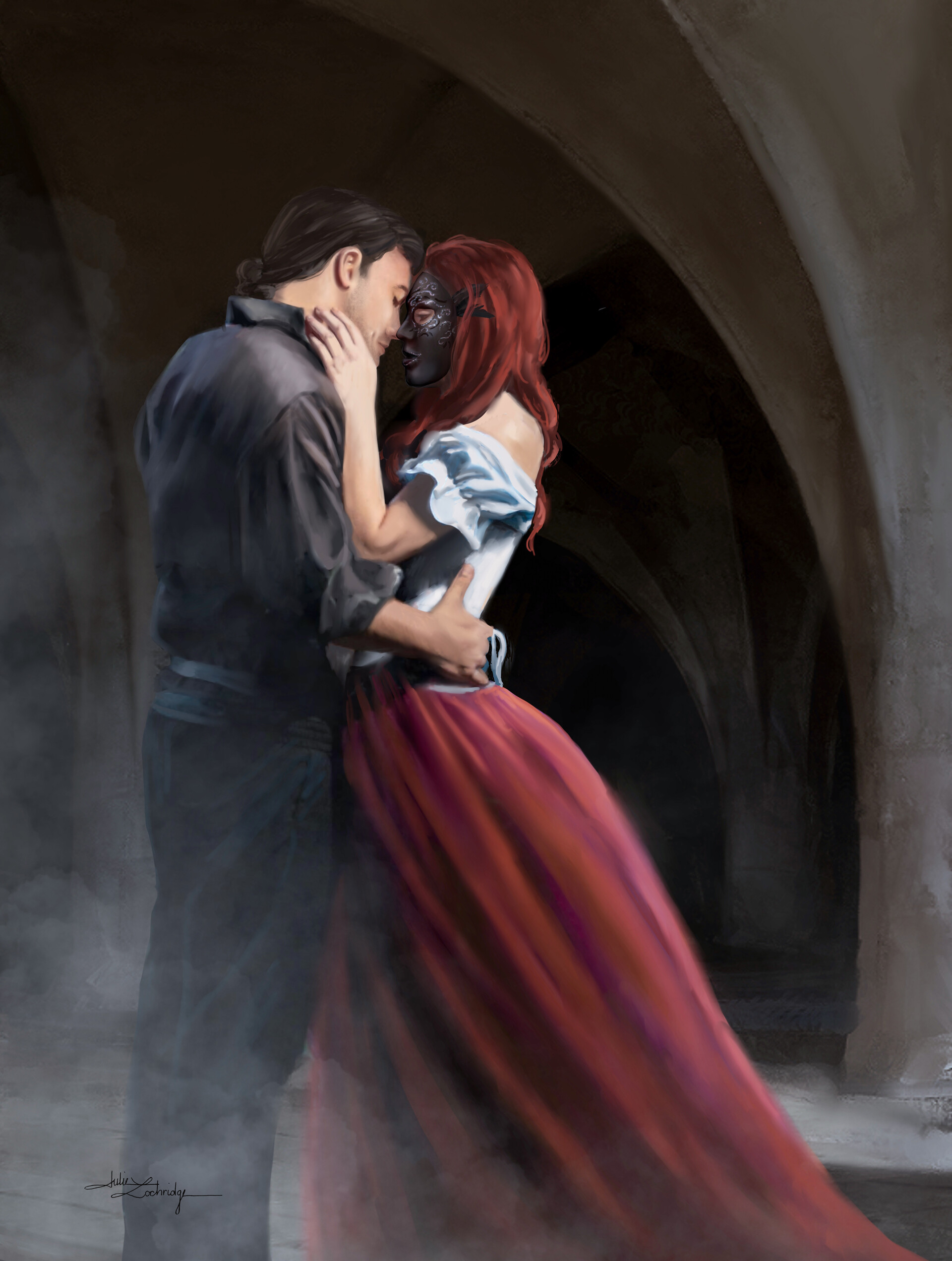 Julie Johnson Lochridge - Isda and Emeric in the catacombs