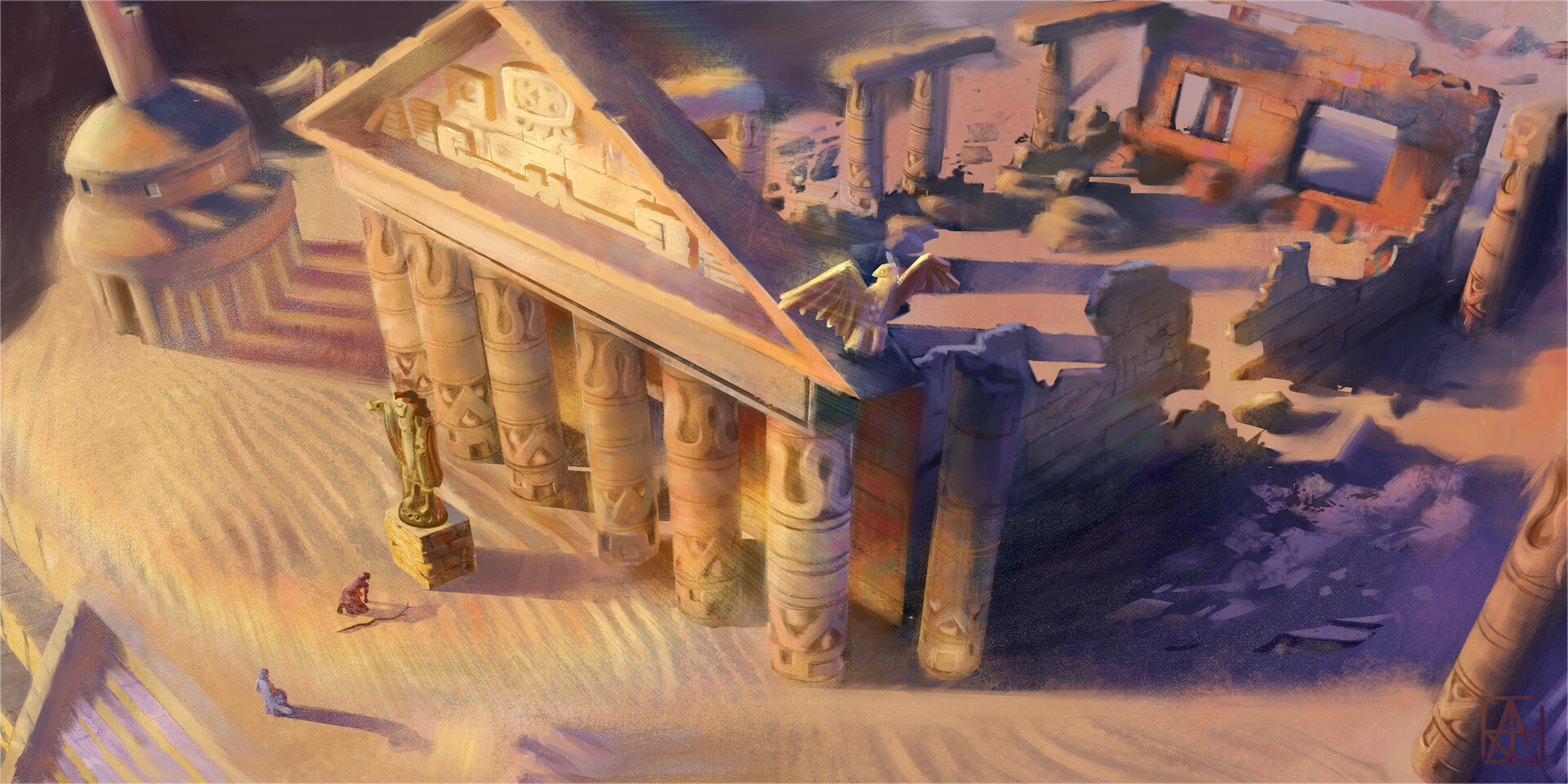 ArtStation - Greek - Mayan Temple