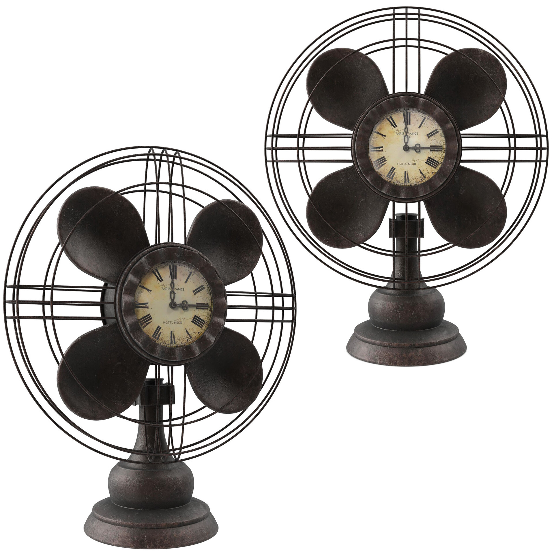 ArtStation - Decorative Retro-Style Table Fan with Clock Face