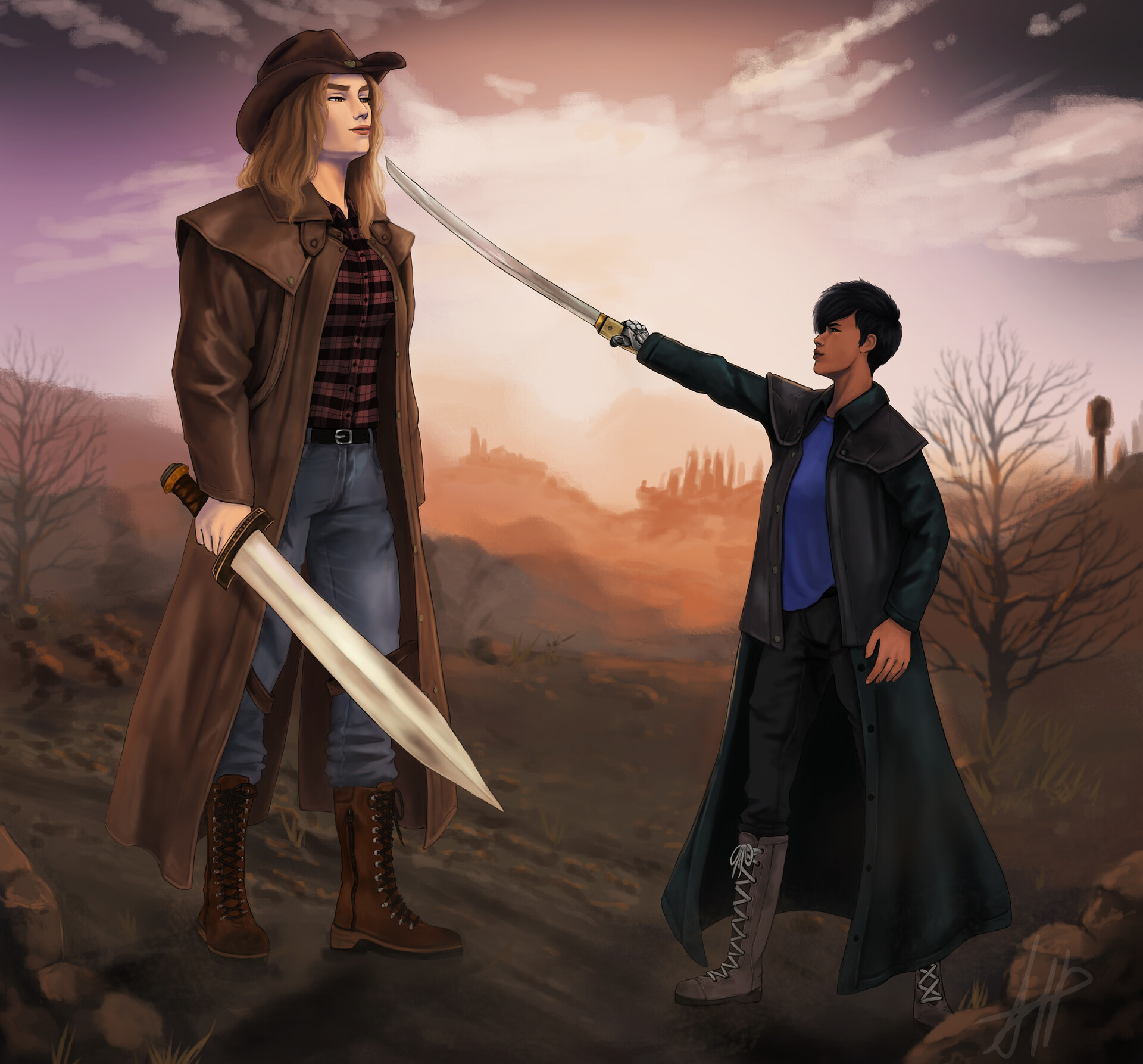 ArtStation - -COMMISSION- Addie and River