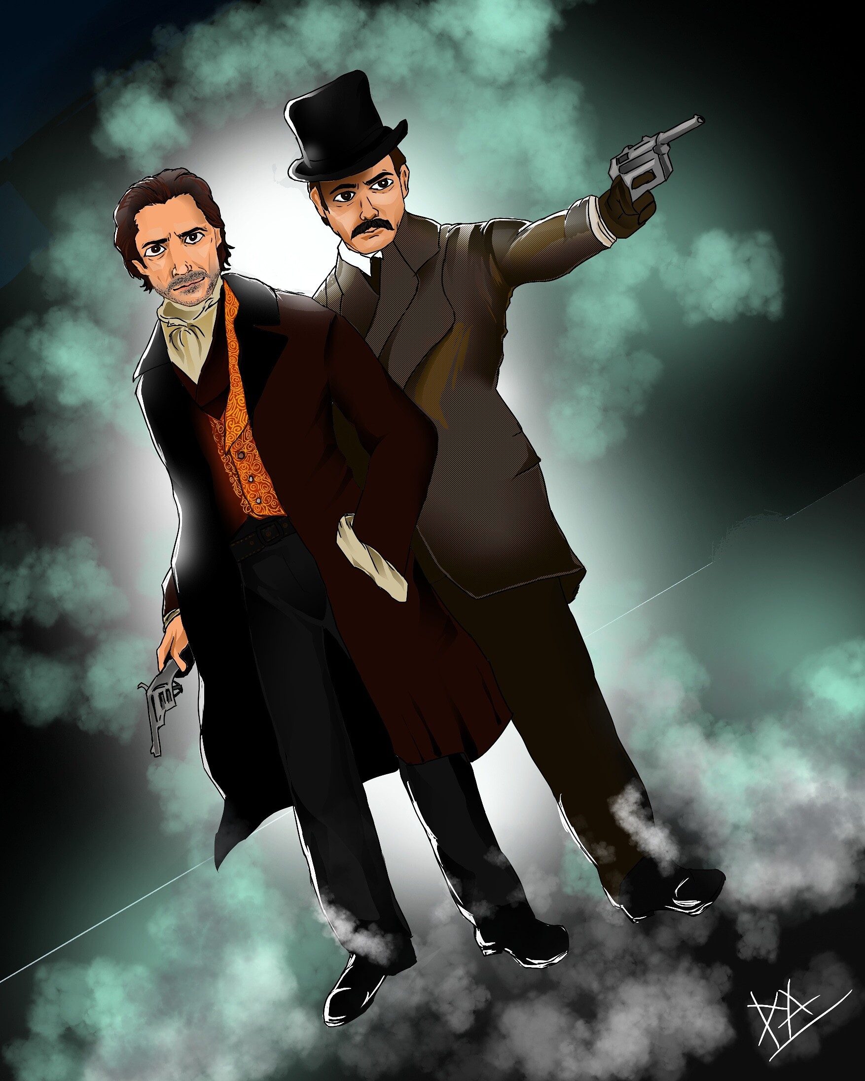 ArtStation - Sherlock Holmes & Dr. Watson