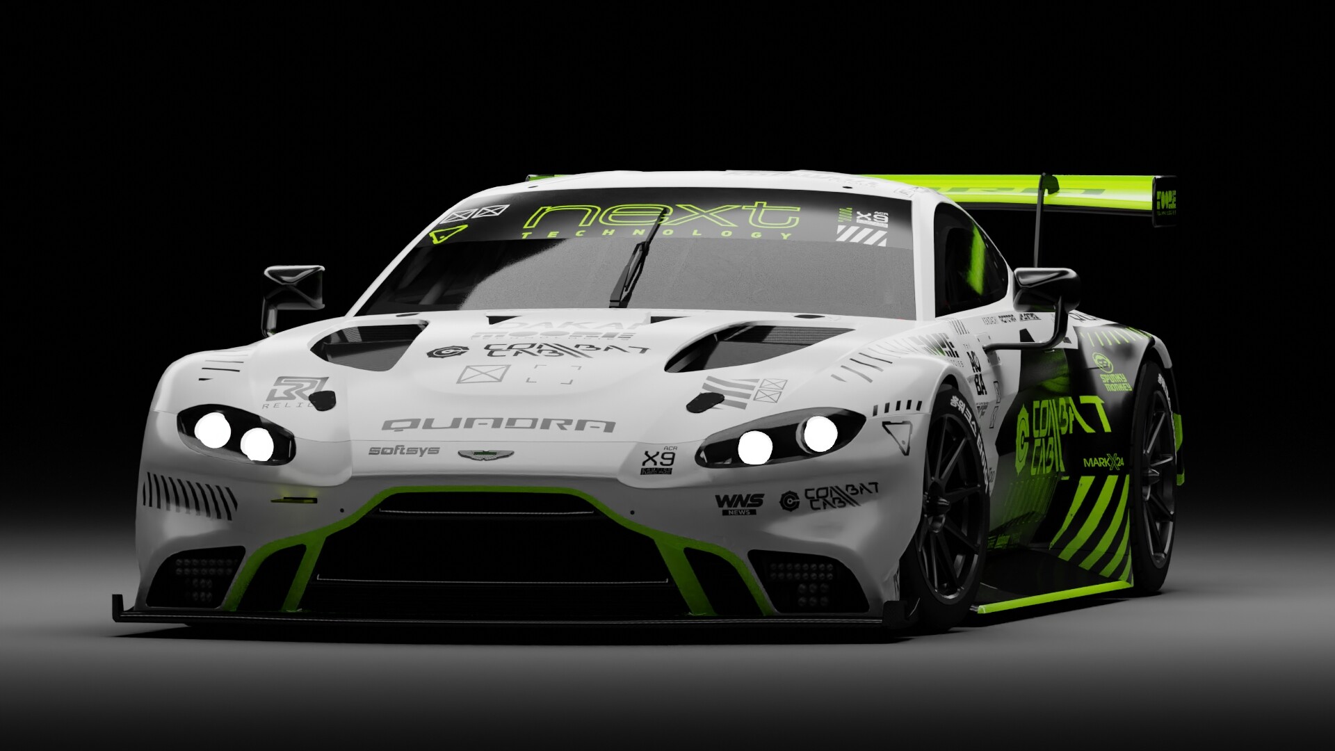 ArtStation - Aston Martin Vantage GTE Cyberpunk 2077 Combat Cab livery
