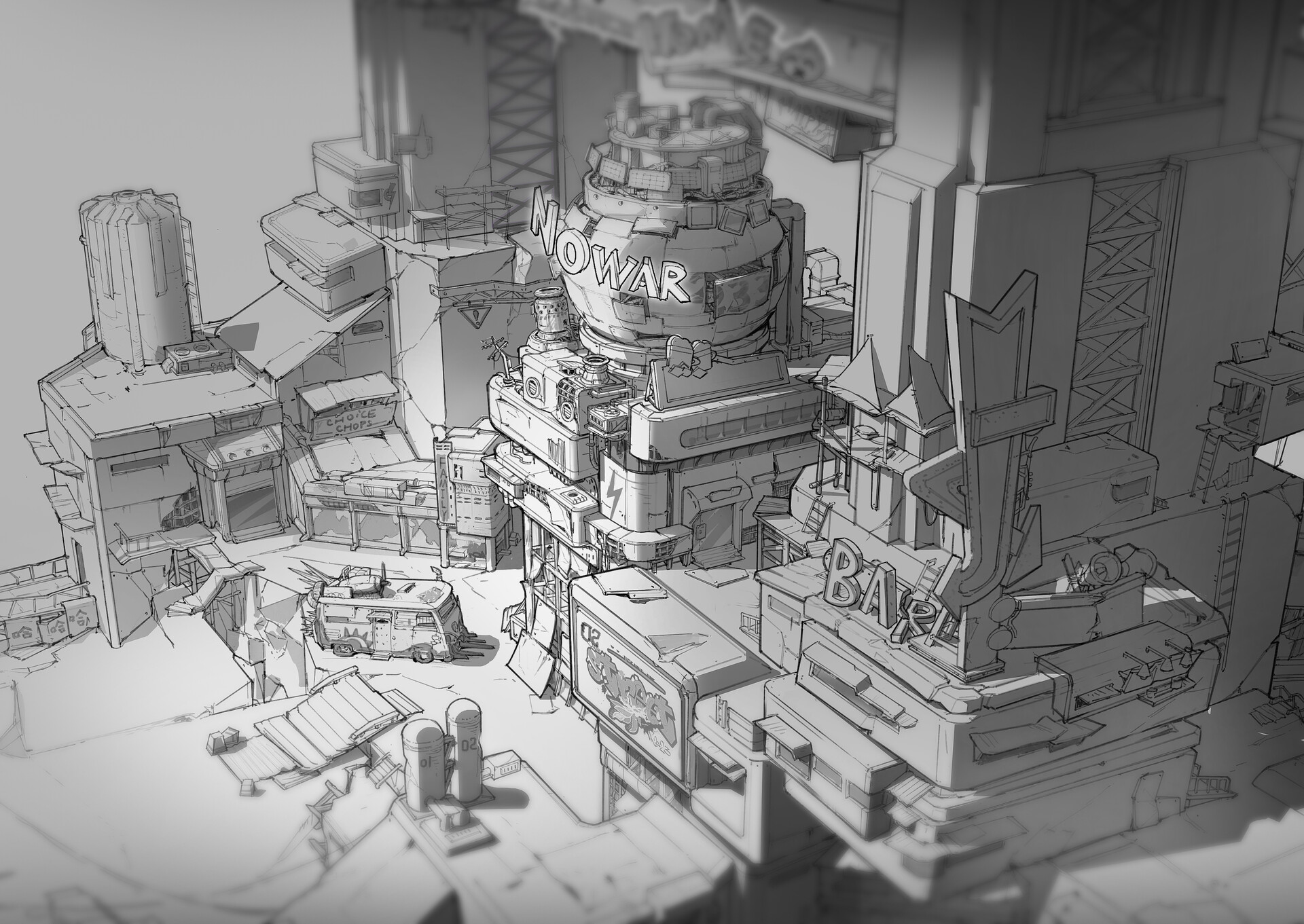 ArtStation - 废土大桥局部Waste soil