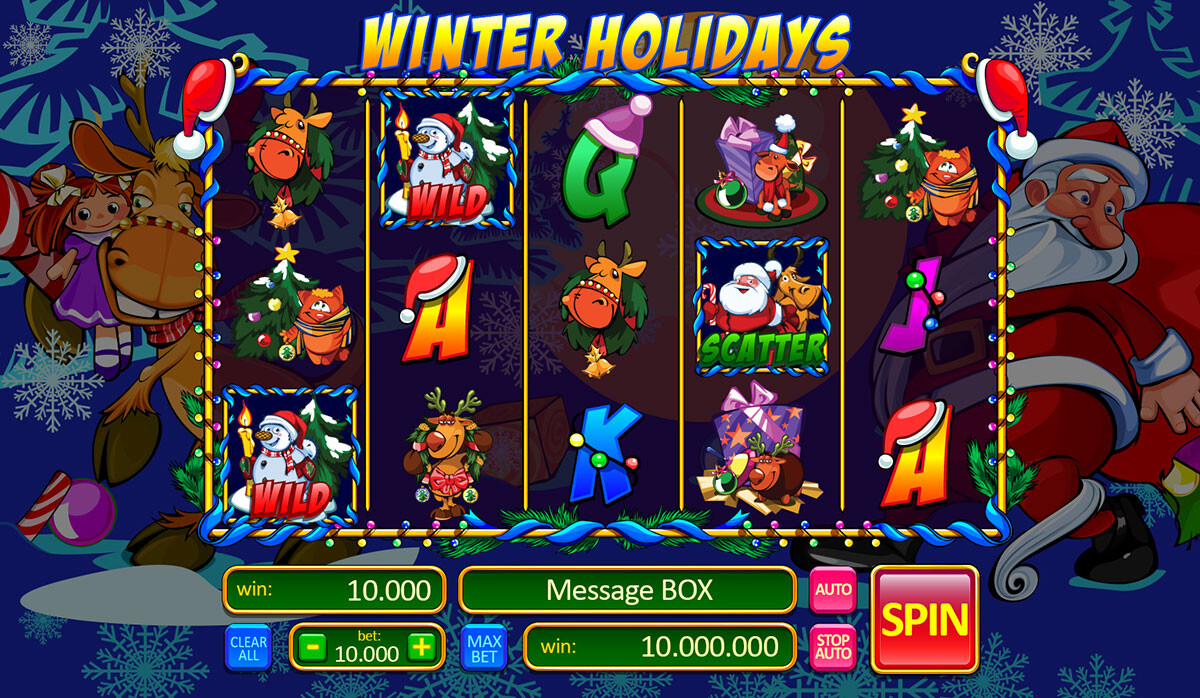 ArtStation - Holidays are coming... "Winter Holidays" slot game - main ...