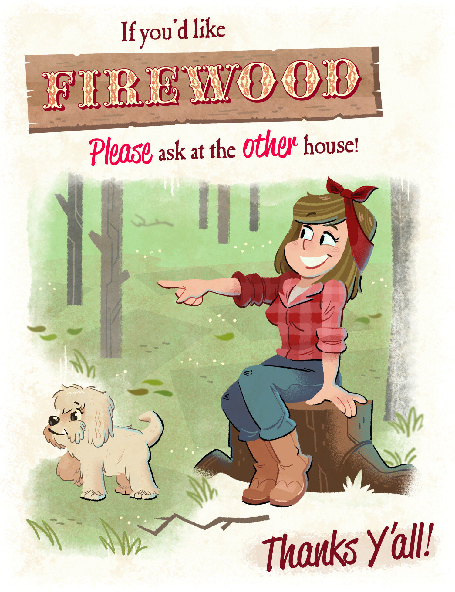 ArtStation - Kristen’s Firewood Poster