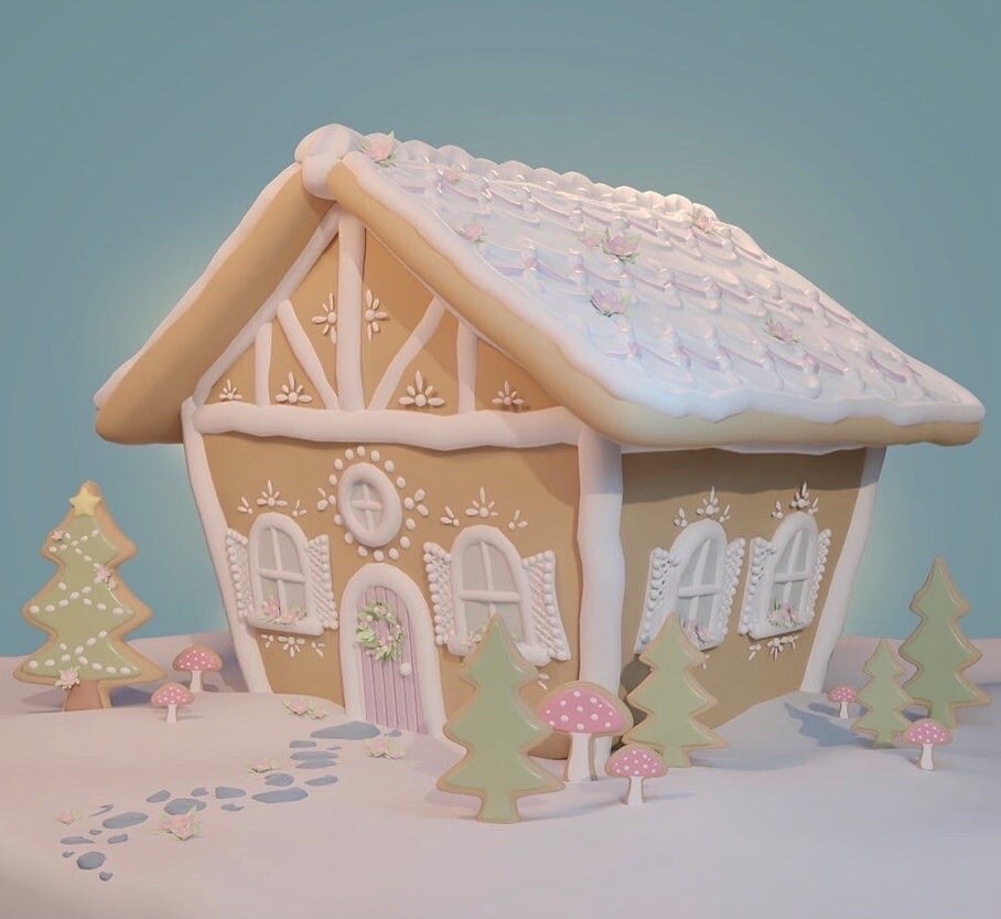 ArtStation - Gingerbread Cottage