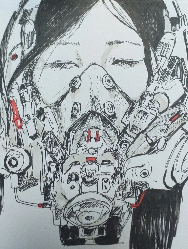ArtStation - 1st try half mecha