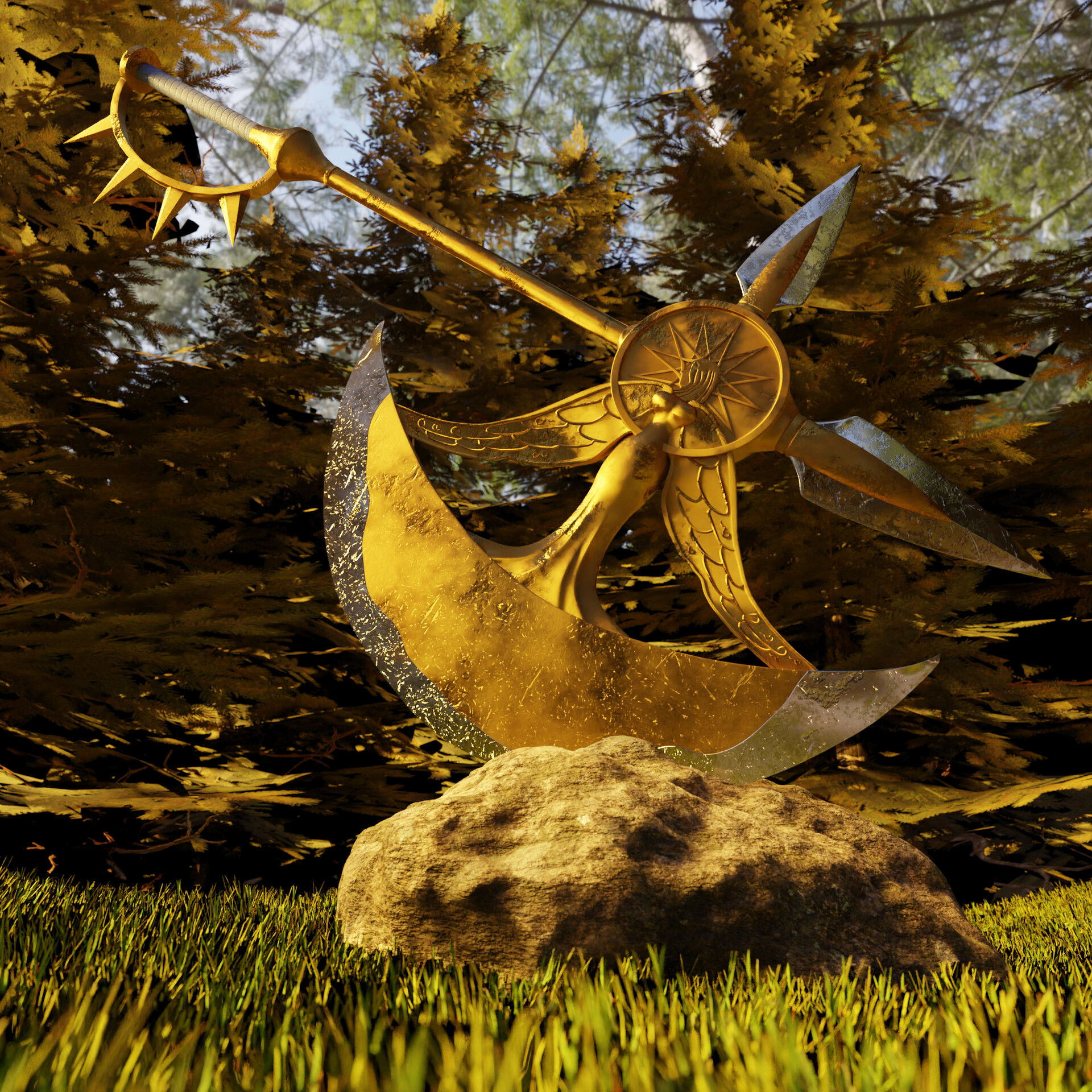 ArtStation - RHITTA DEVINE AXE - SEVEN DEADLY SINS