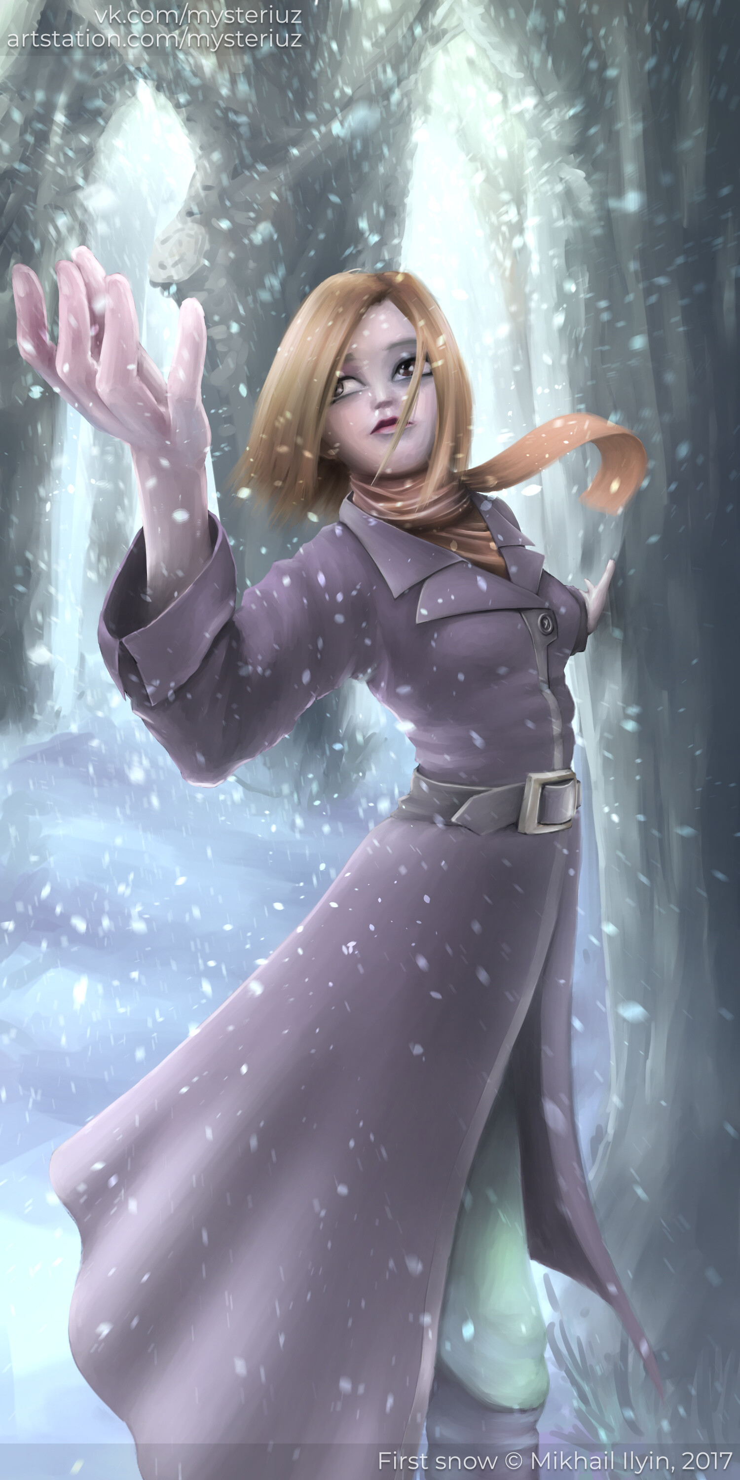 ArtStation - First snow illustration