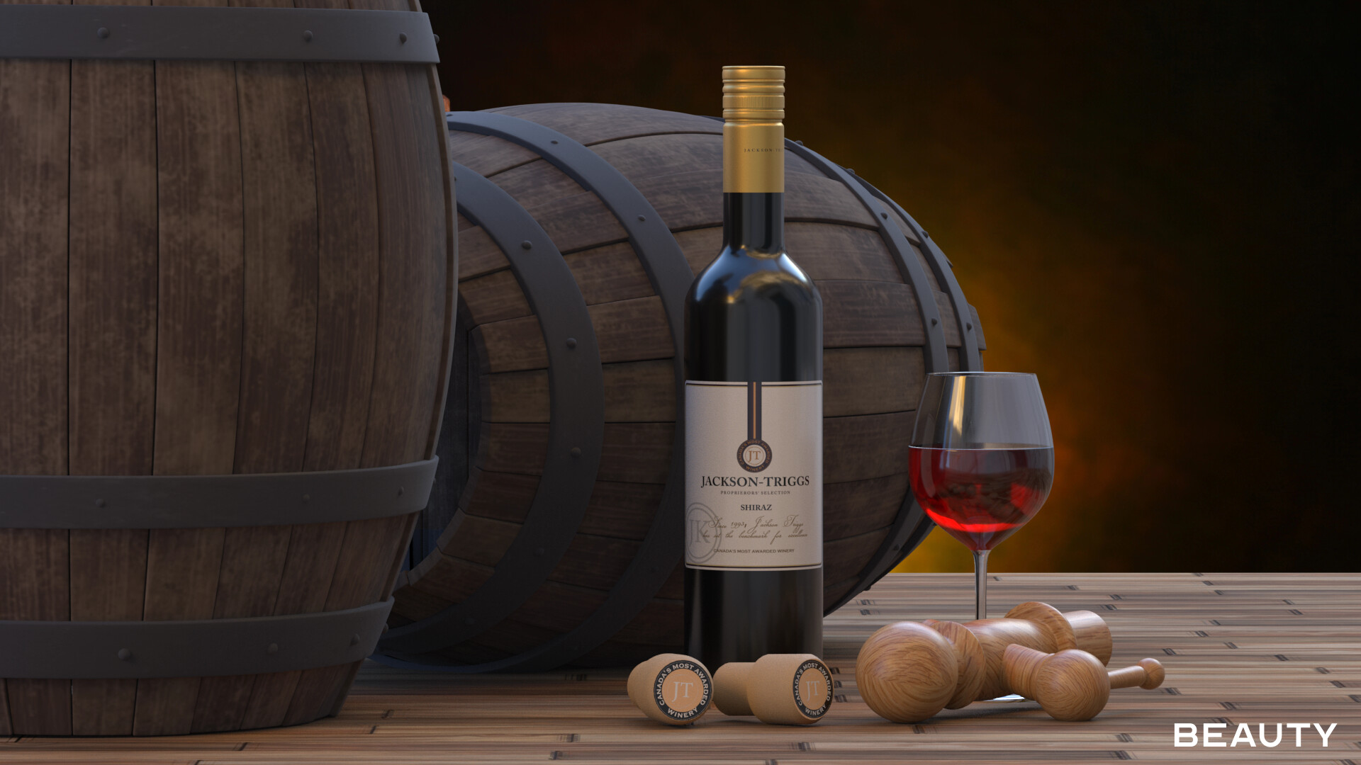 ArtStation - Wine bottle