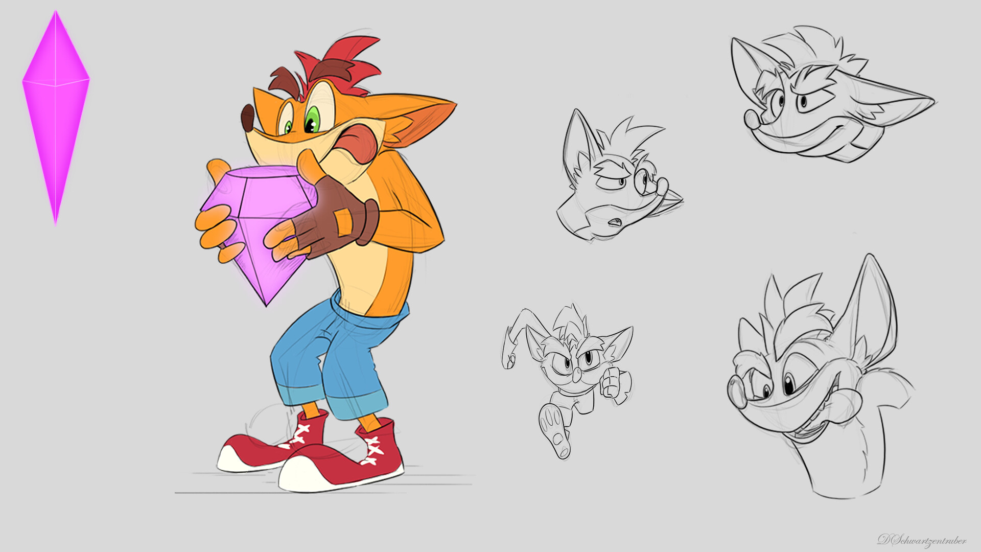 ArtStation - Character Expressions: Crash Bandicoot