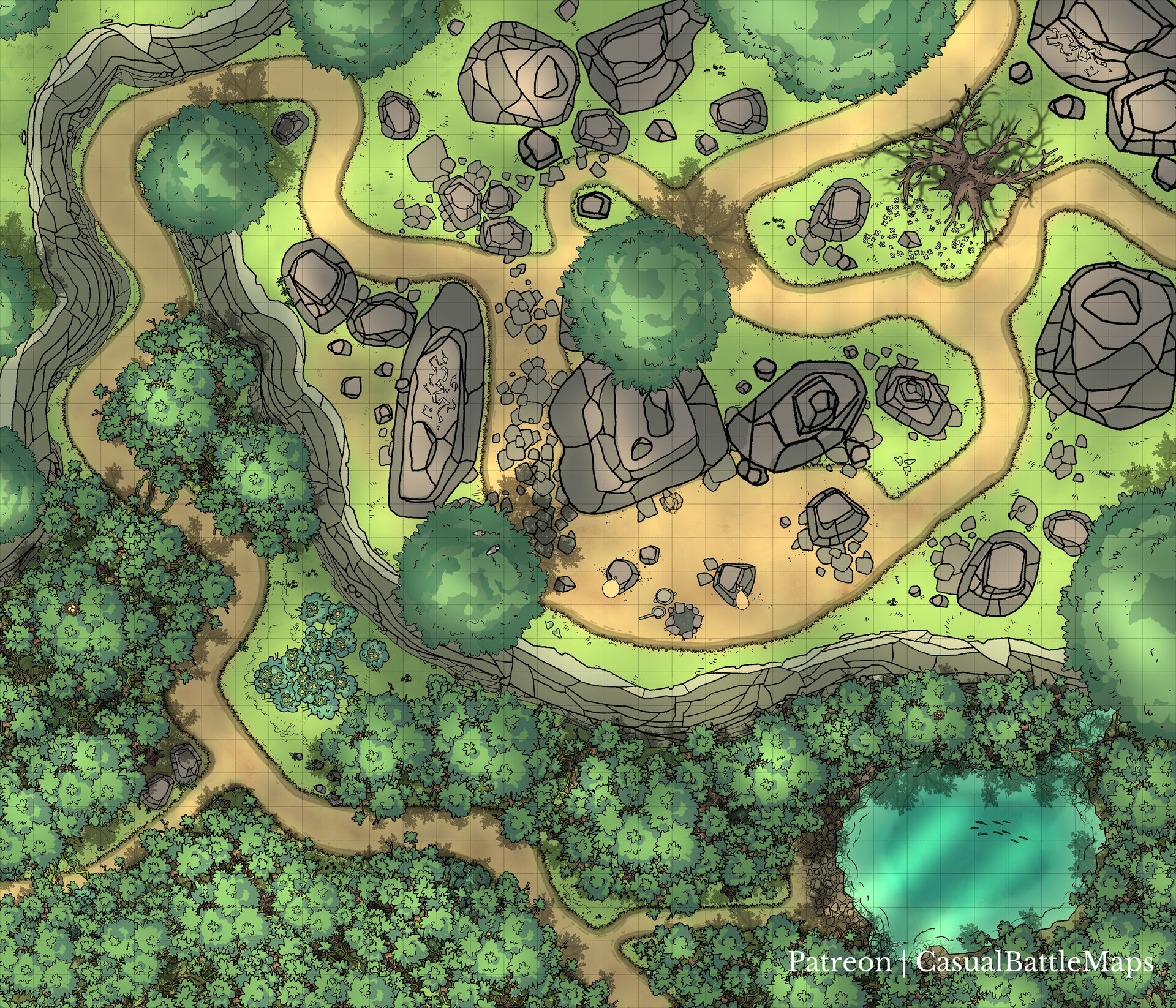 ArtStation - A Little Path Through a Tangled Forest (35x30)