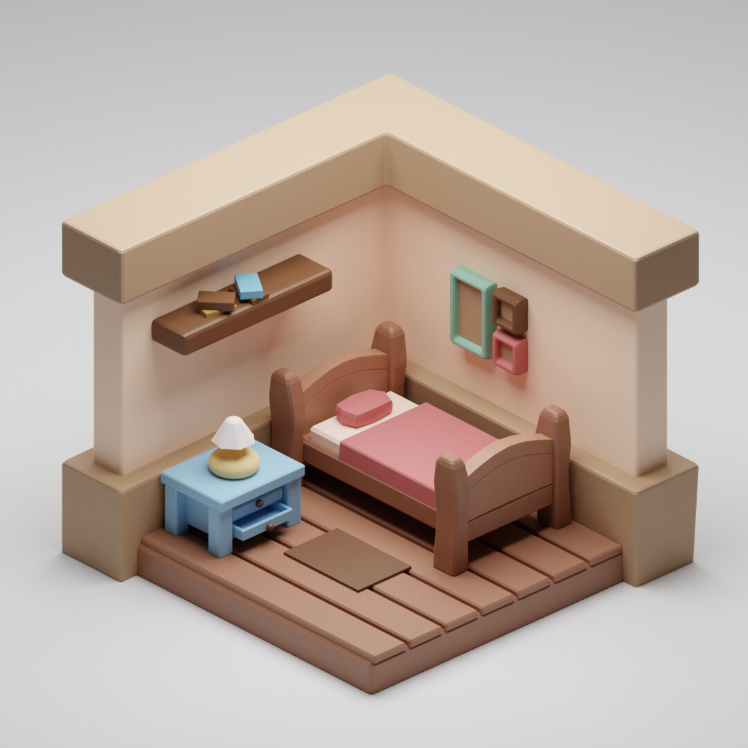 ArtStation - Low Poly Betroom