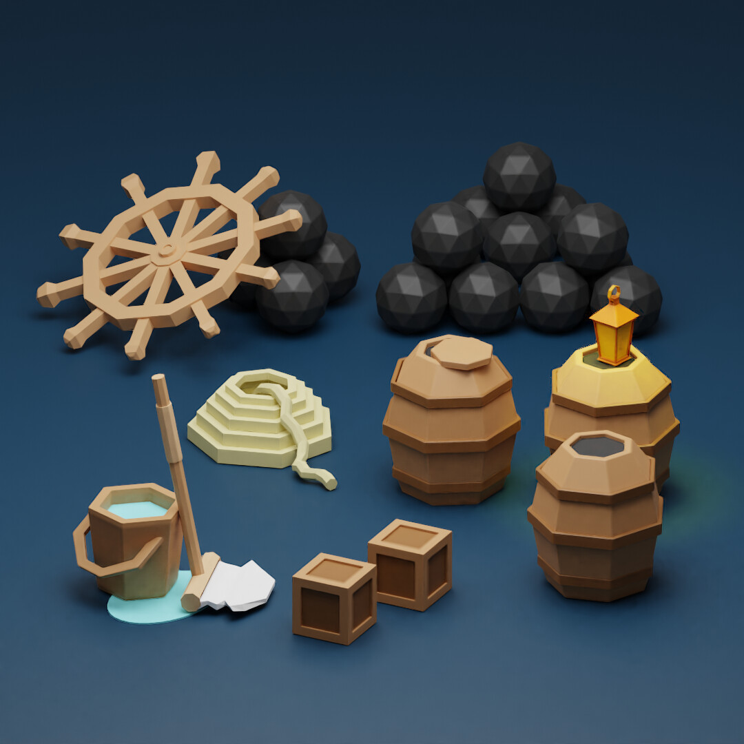 ArtStation - Low Poly Pirate