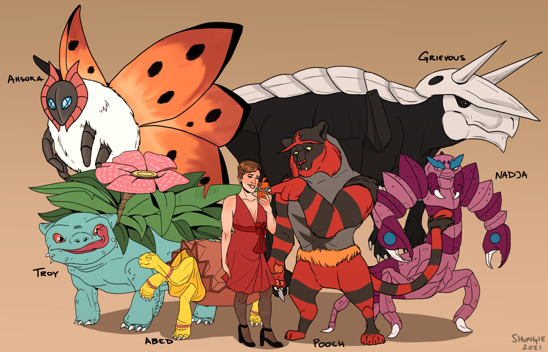Godzilla Pokemon Team
