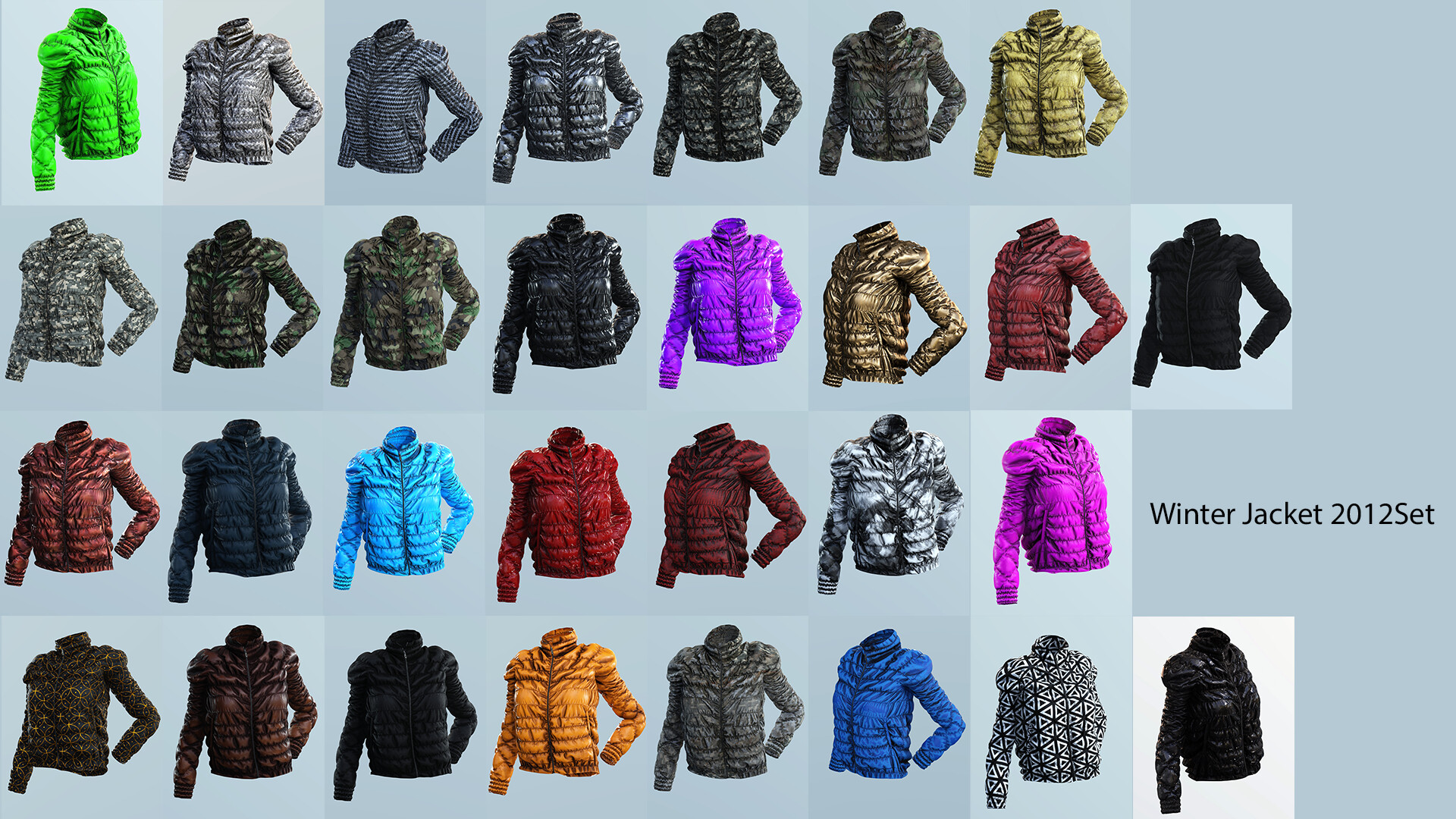 ArtStation - Winter Jacket 2012 Set