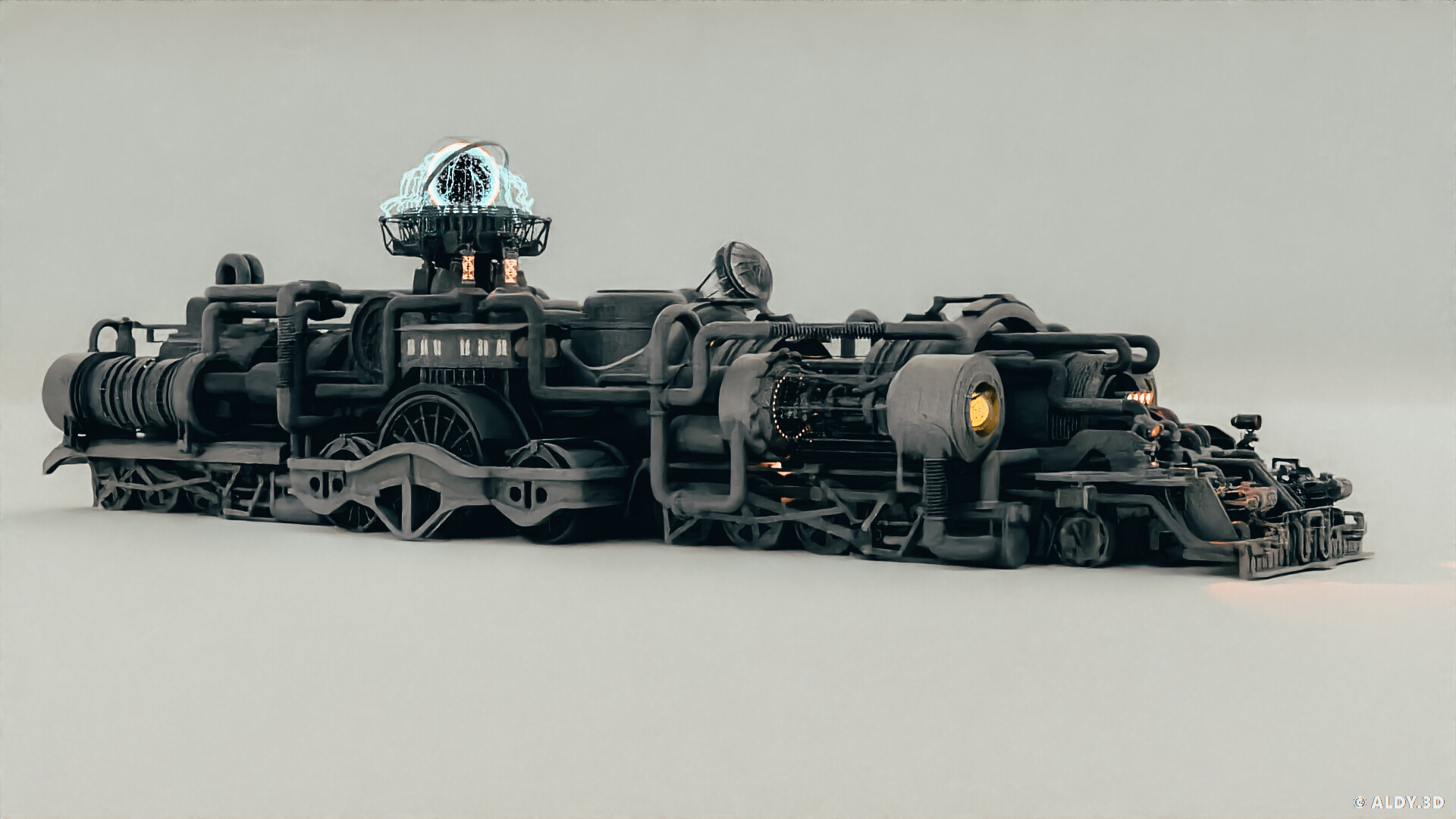 ArtStation - steampunk X Sfi Ci locomotive