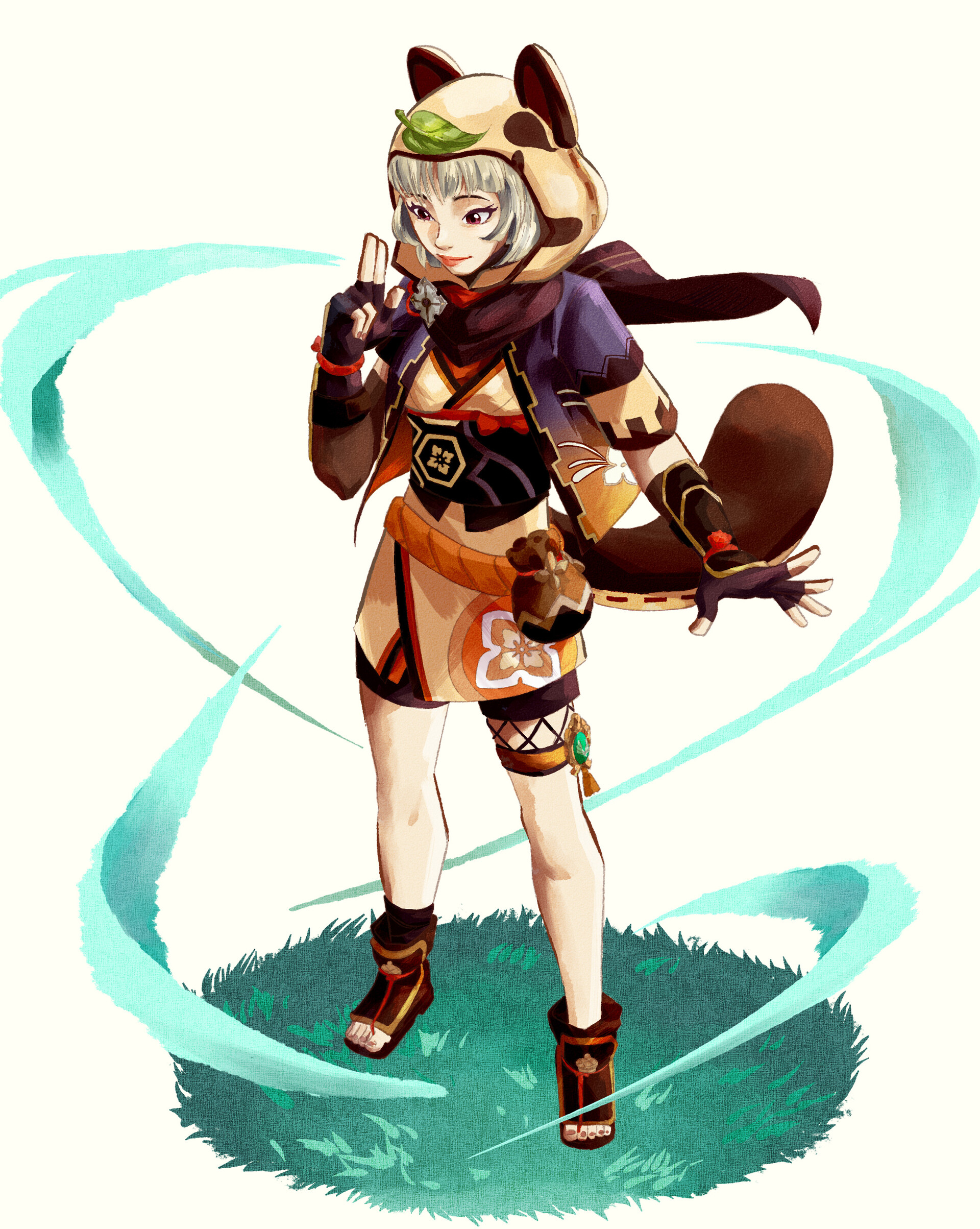 Artstation Sayu Genshin Imapact Fan Art