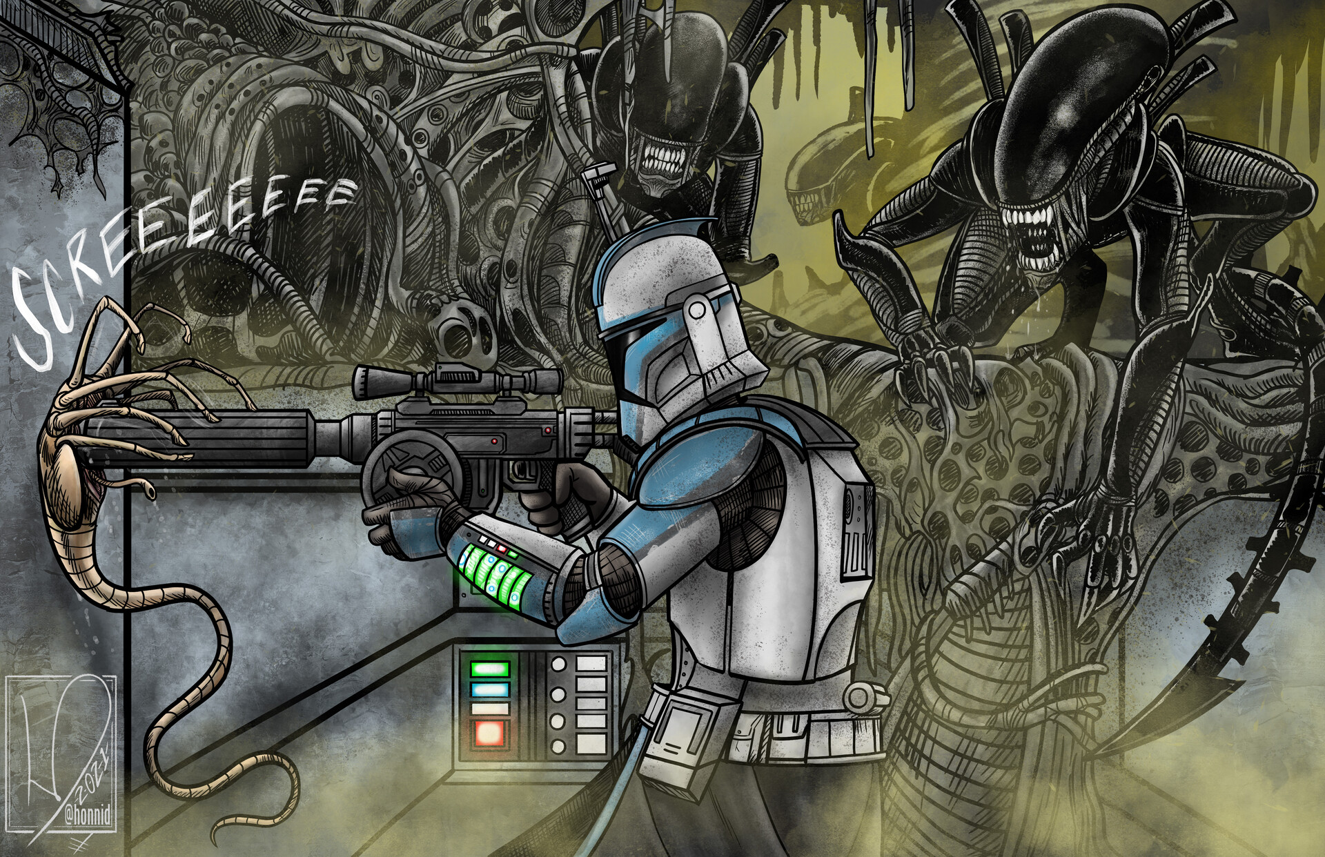 ArtStation - Derelict Ship - Star Wars + Alien