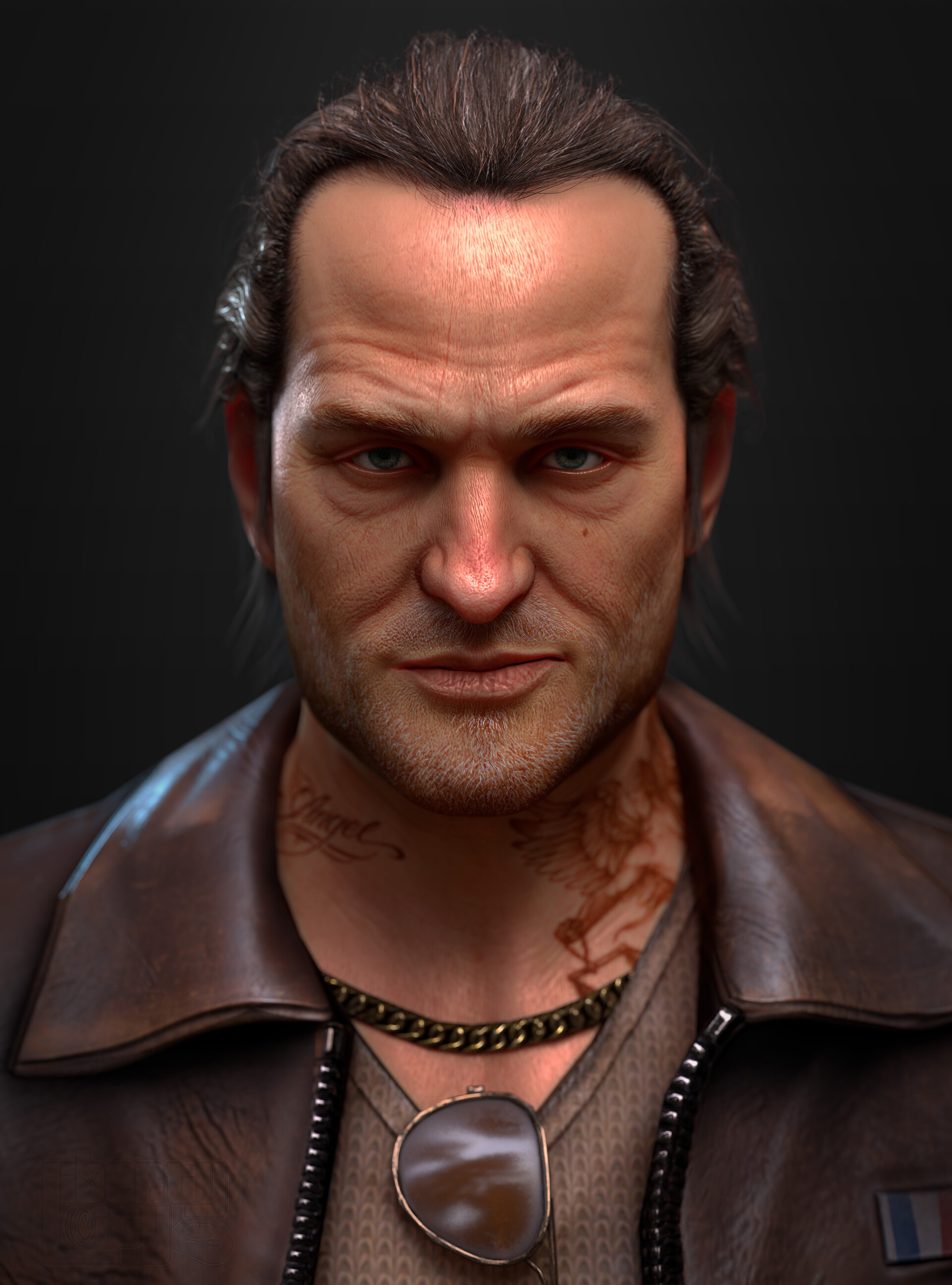 Artstation Oldman Portrait Practice