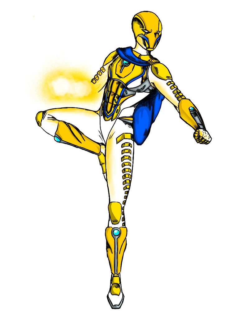 ArtStation - the golden protector new armor. from character to comic