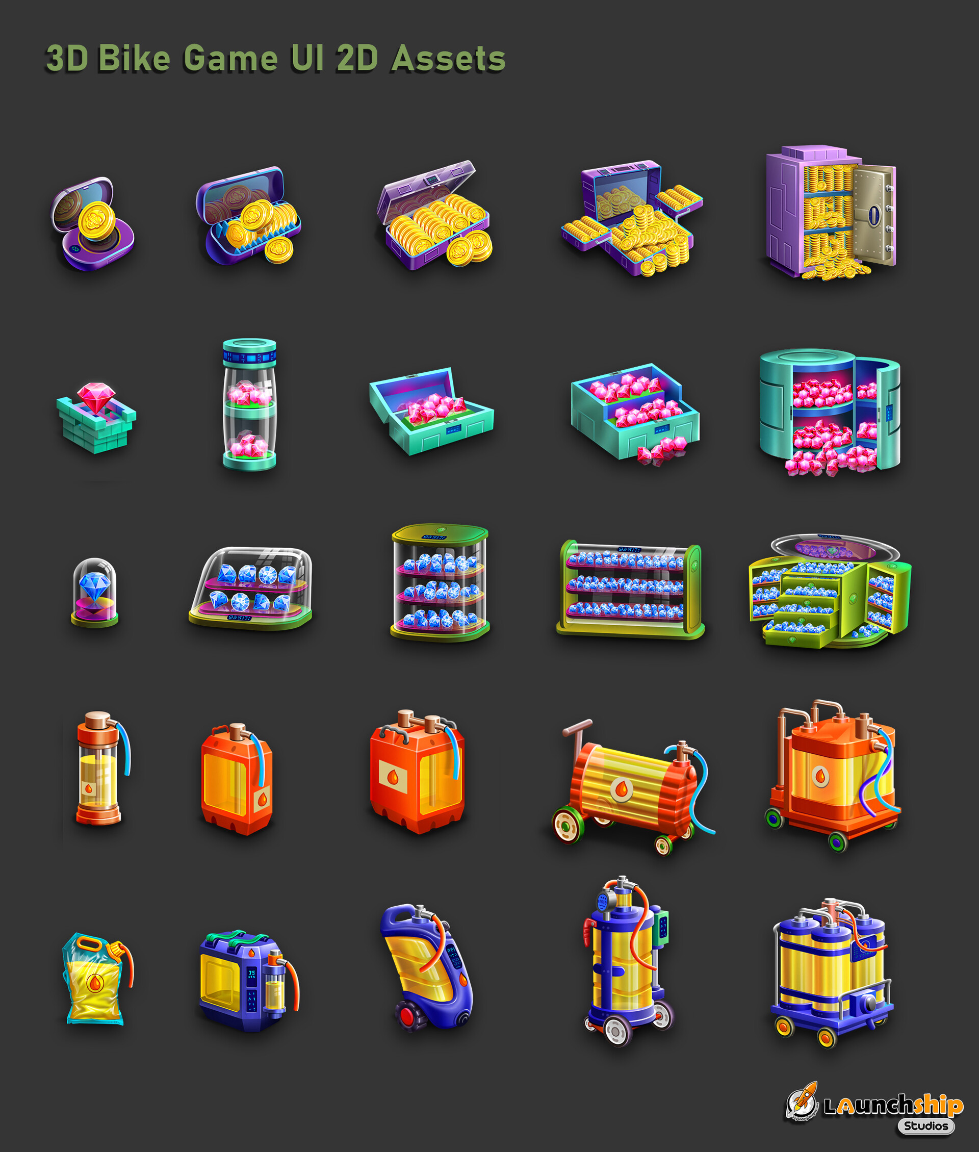 ArtStation - 3D Game 2D UI assets