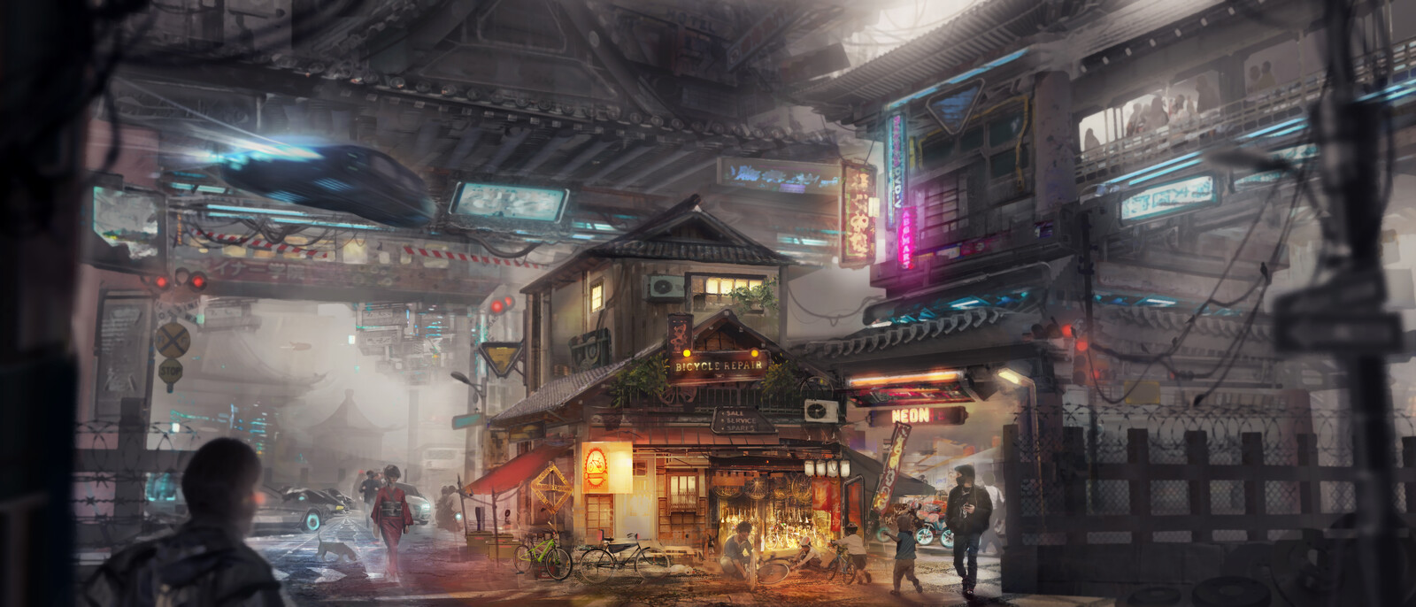 Shweta Raj - Tokyo-Matte Painting