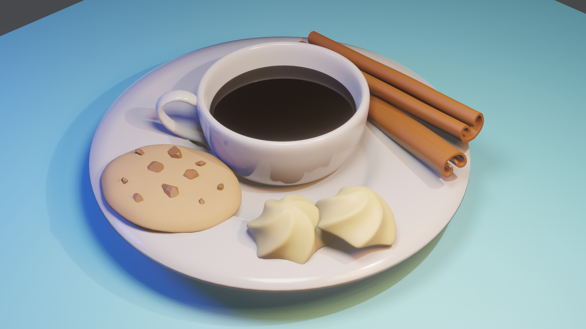 ArtStation - Coffee and Cookies Low Poly - Polygon Runway Tutorial