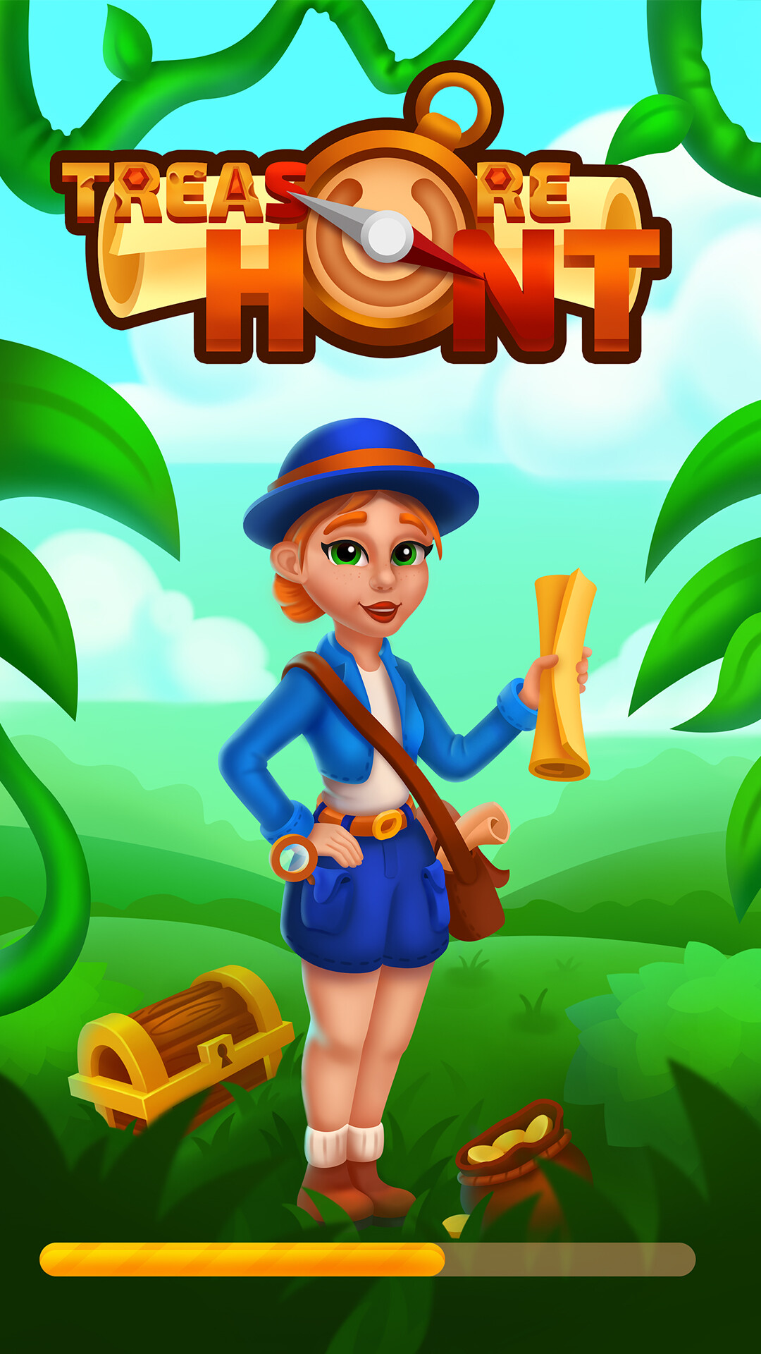 ArtStation - Treasure Hunt - game splash screen