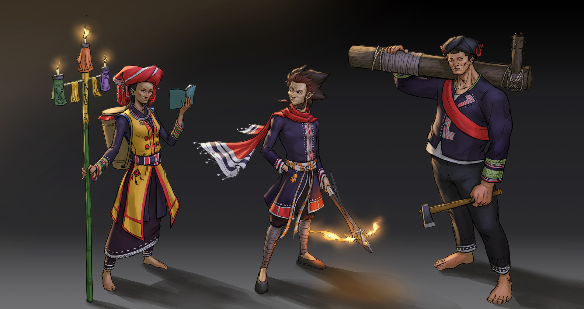 ArtStation - Character Design - Trio of Dao Do
