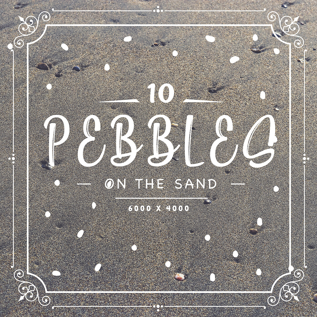ArtStation - 10 Pebbles on the Sand Backgrounds