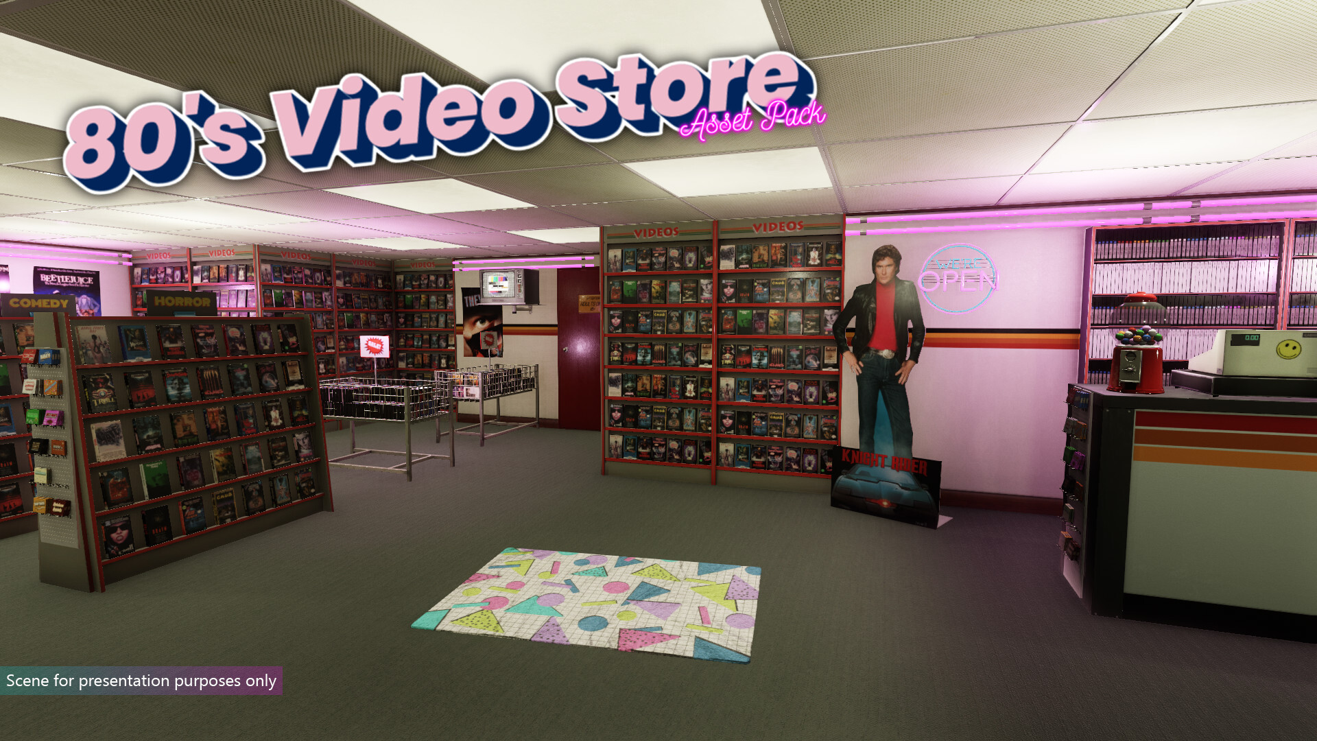 ArtStation - Low-Poly 80s Video Store Pack