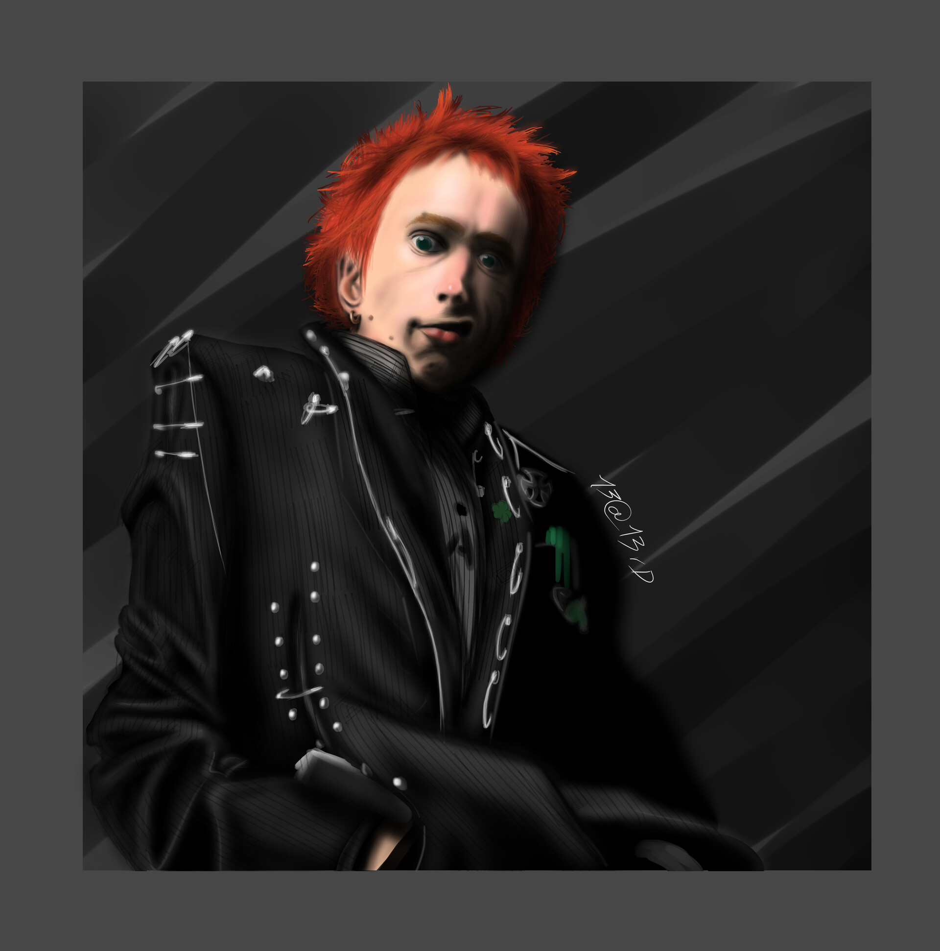 ArtStation - Johnny Rotten: portrait