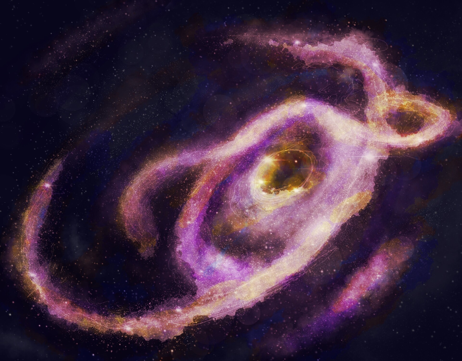 ArtStation - Collision of Galaxies