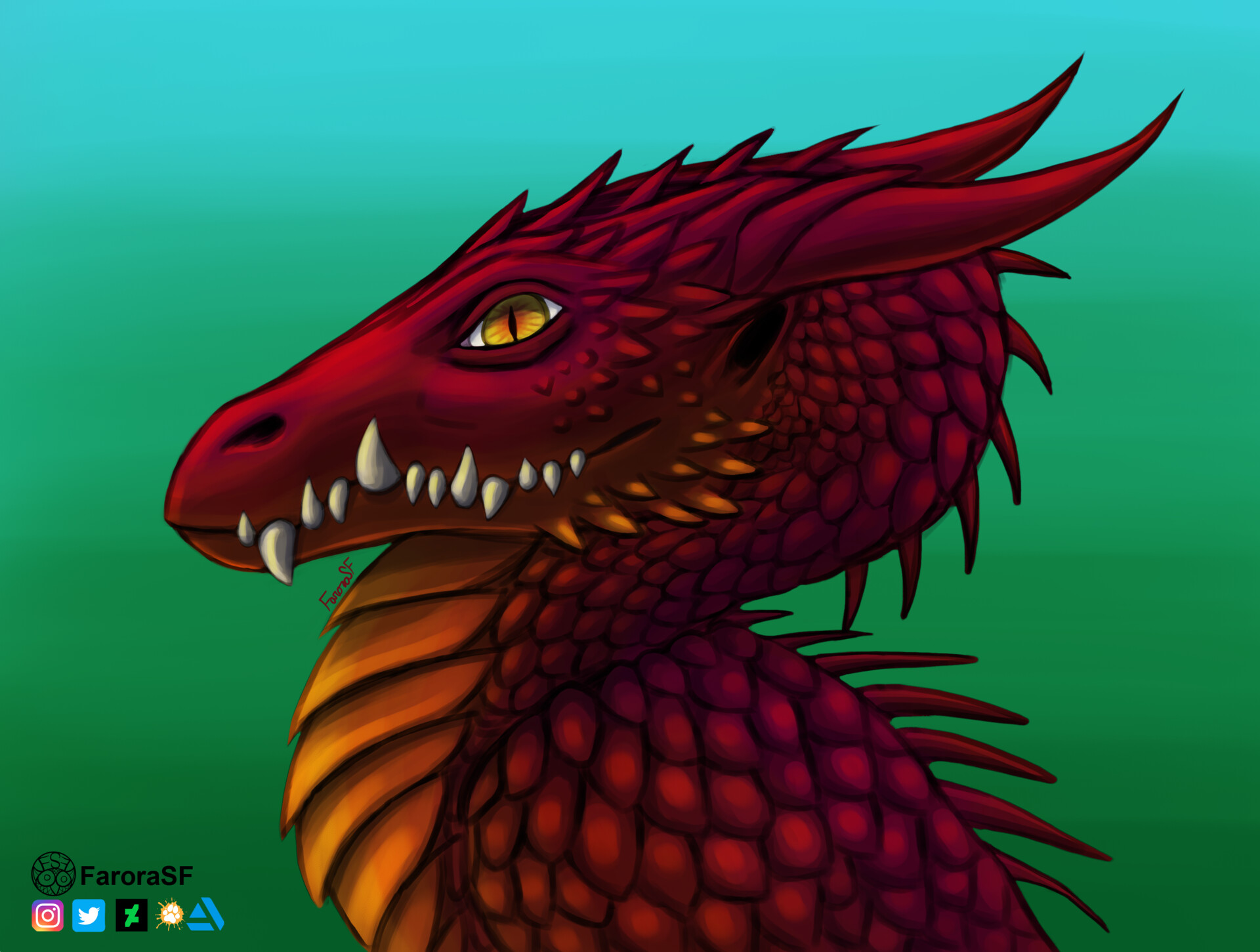 ArtStation - Ruby Dragon Head